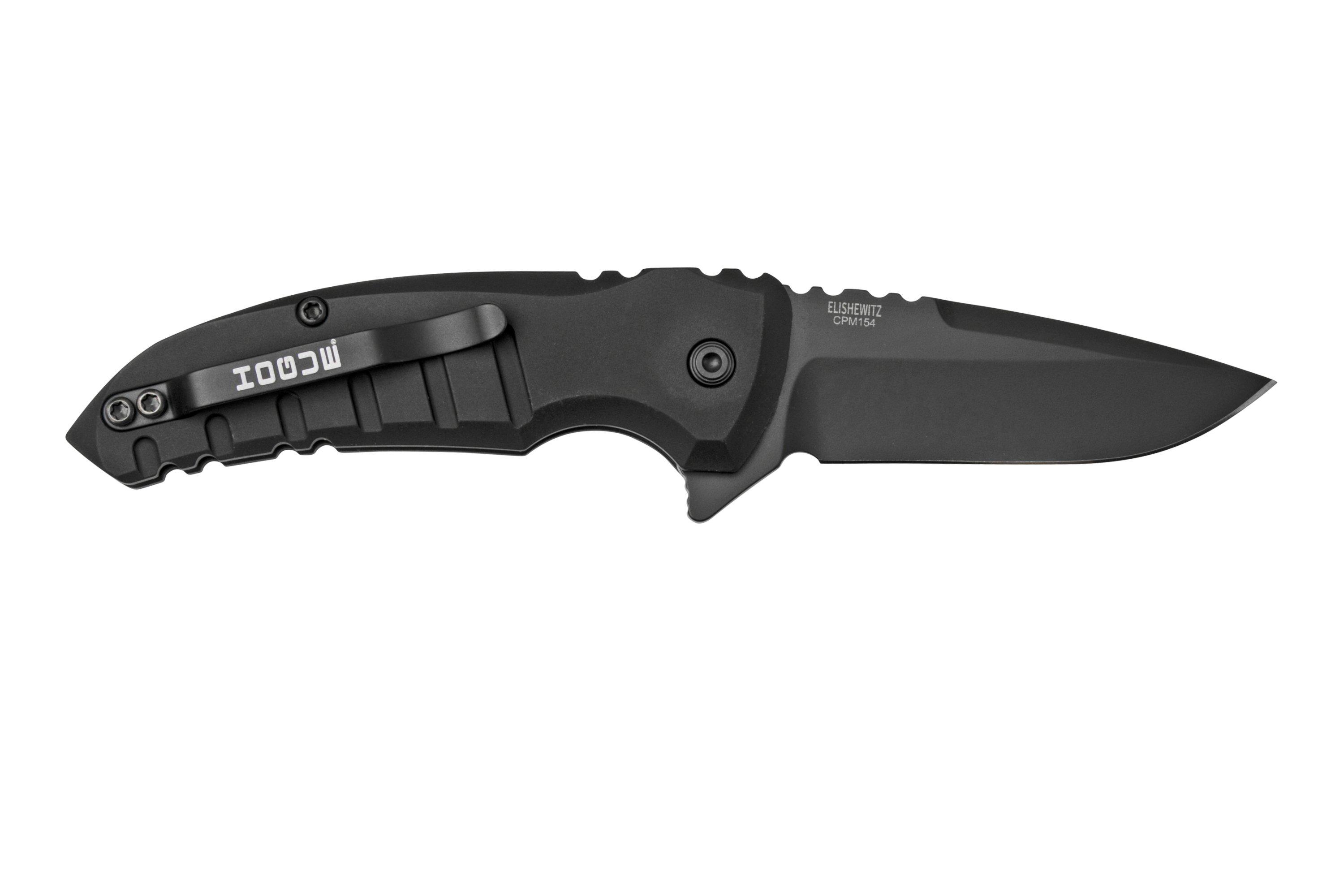 Hogue X1 Microflip All Black Droppoint pocket knife 24176, Allen ...