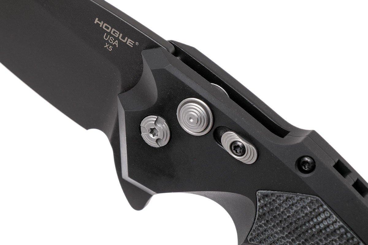 Hogue X5 4" Spearpoint 34559 Buttonlock Flipper pocket knife, Black ...