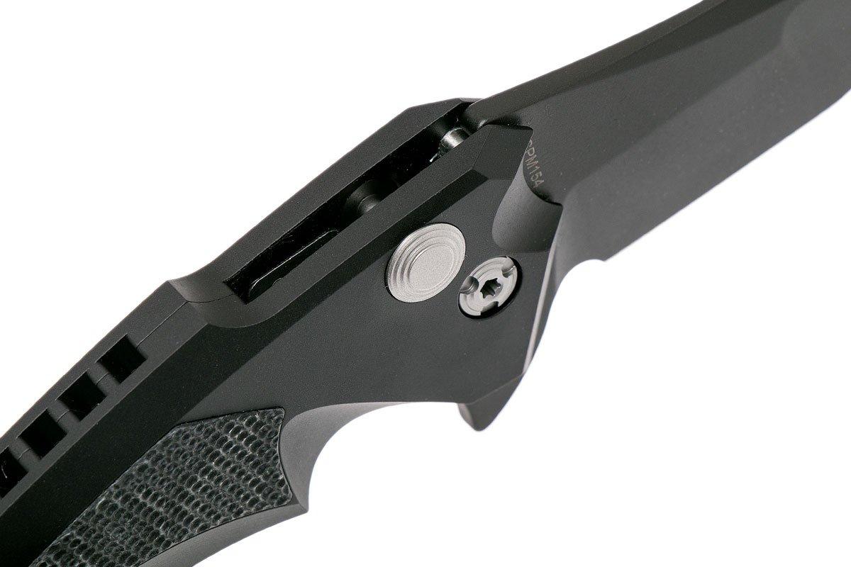 Hogue X5 3.5" Wharncliffe 34569 Buttonlock Flipper, Black Finish ...