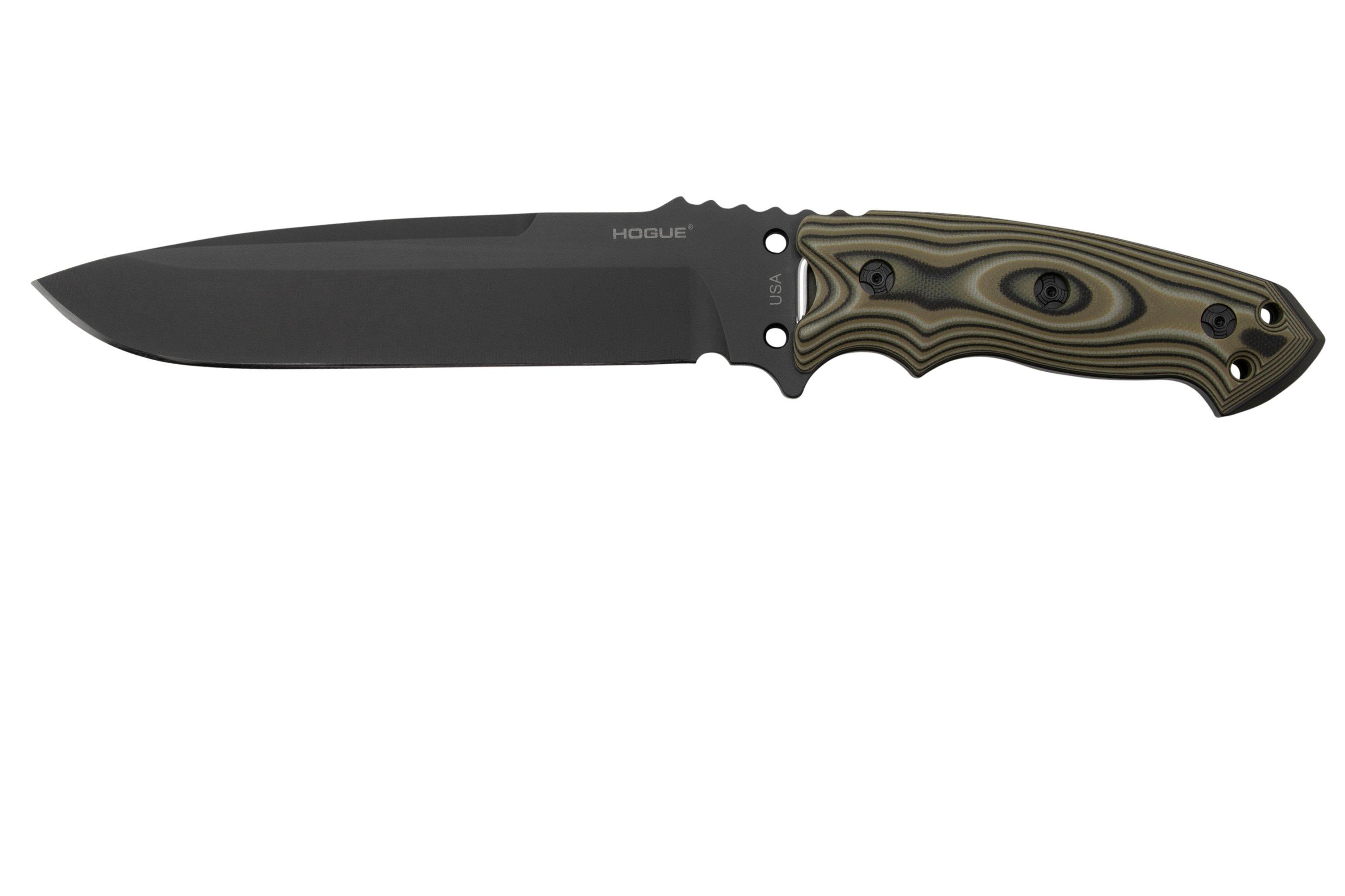 Hogue EX-F01 7" G-Mascus Green, A2-staal, 35158 fixed knife ...