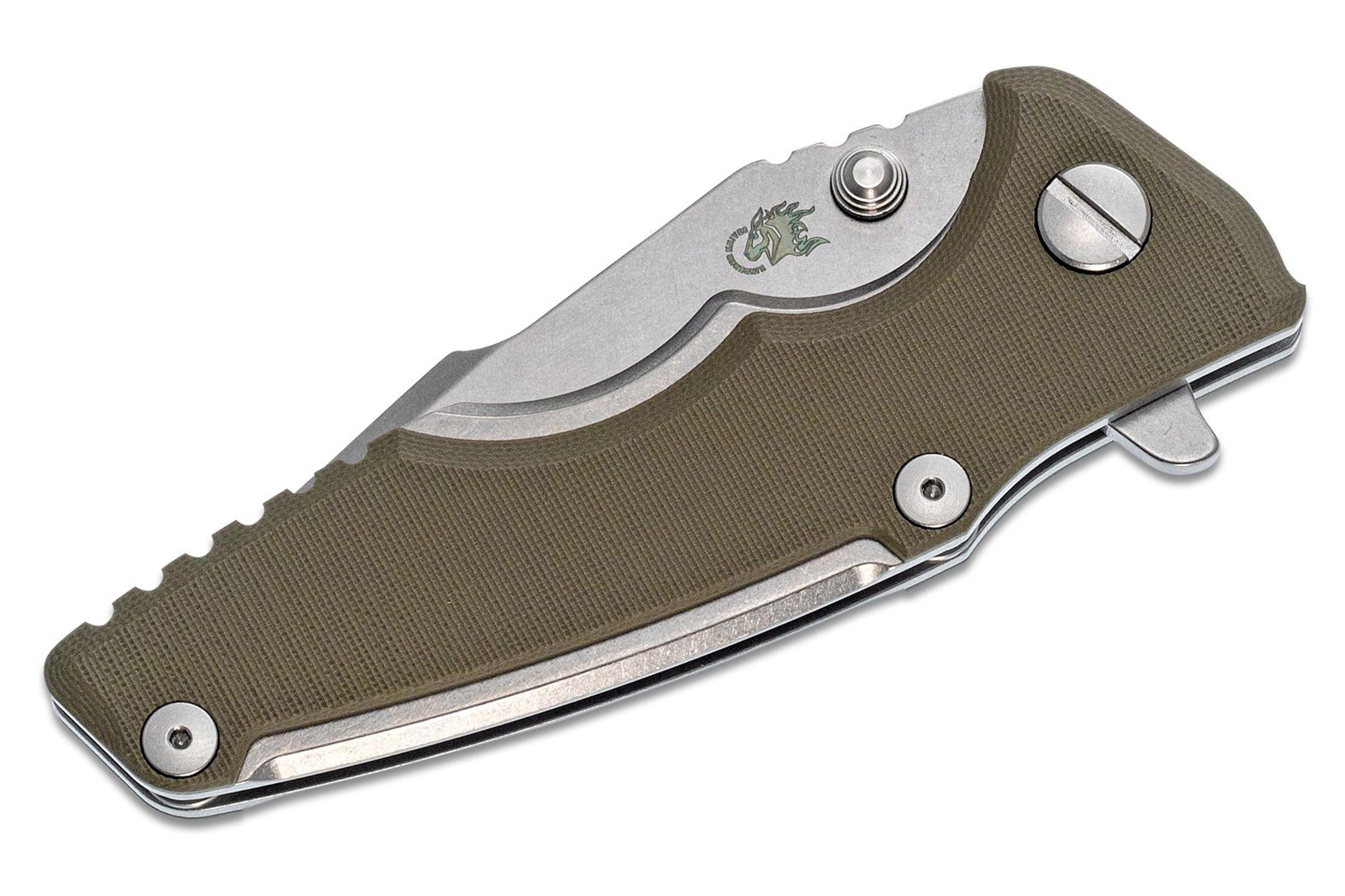 Rick Hinderer Eklipse 3.0” Spanto, CPM S35VN, OD Green pocket knife ...