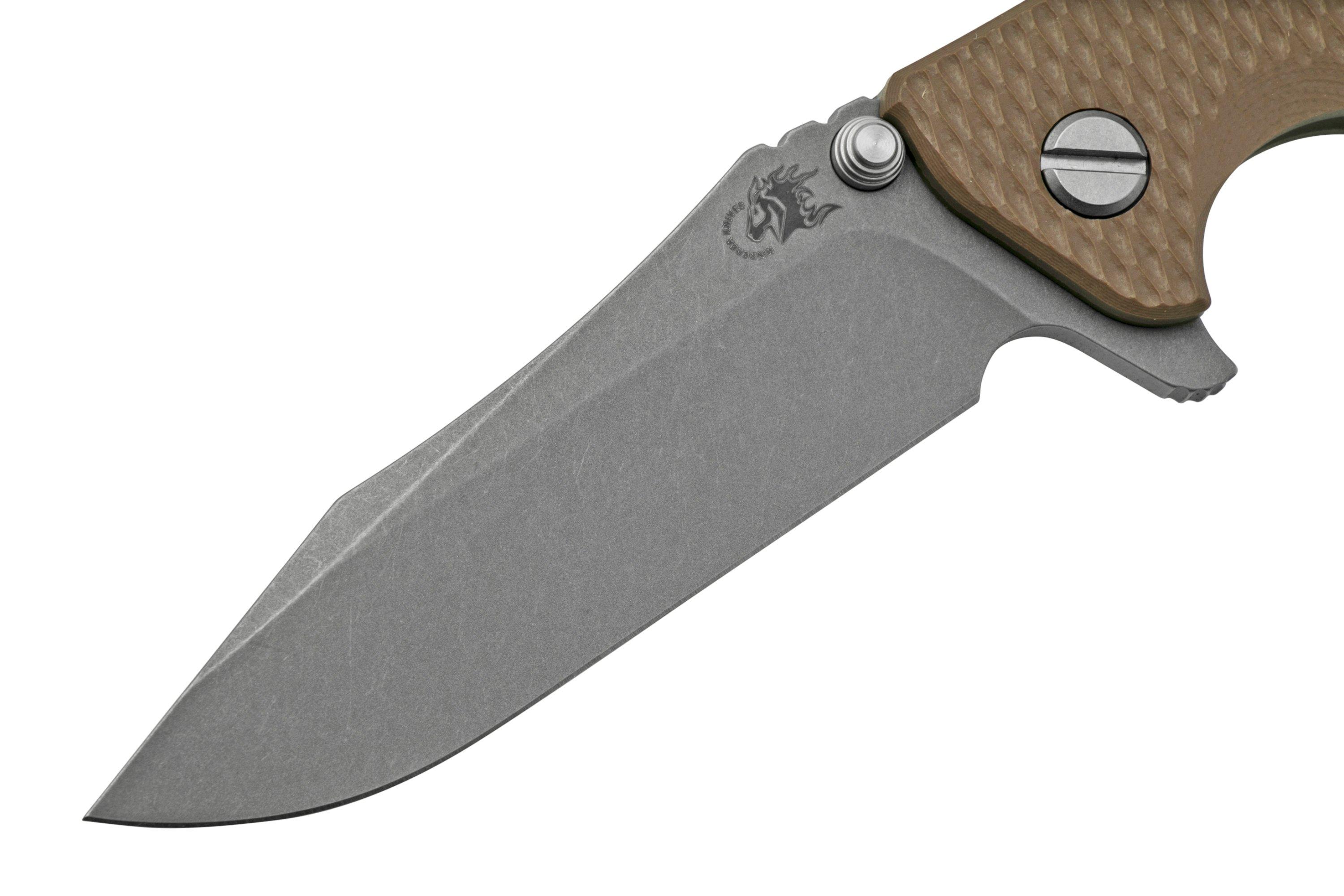Rick Hinderer Eklipse 3.5” Spearpoint S45VN, Battle Bronze, Earth Brown ...