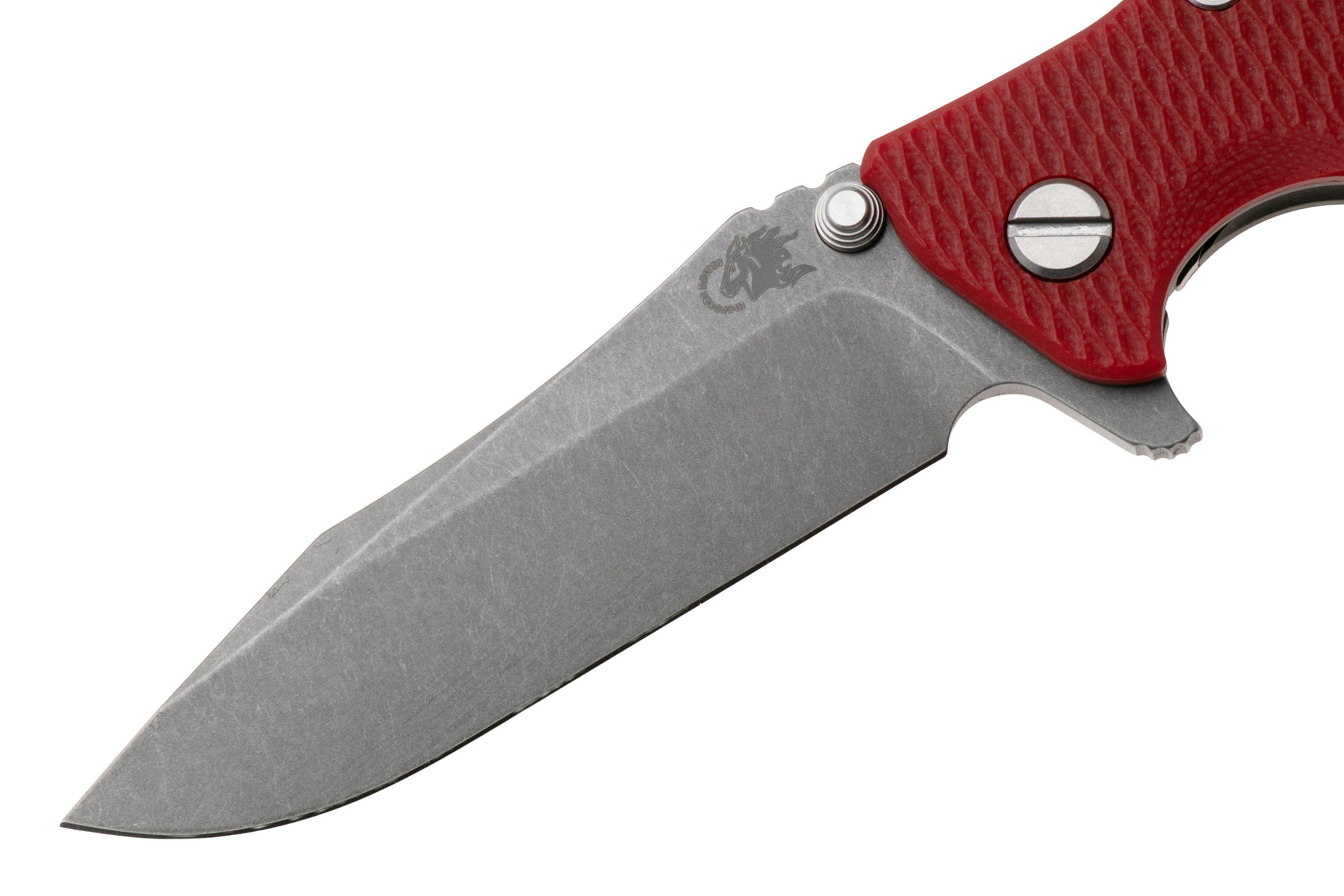 Rick Hinderer Eklipse 3.5" Spearpoint Battle Bronze S45VN, Titanium Red ...