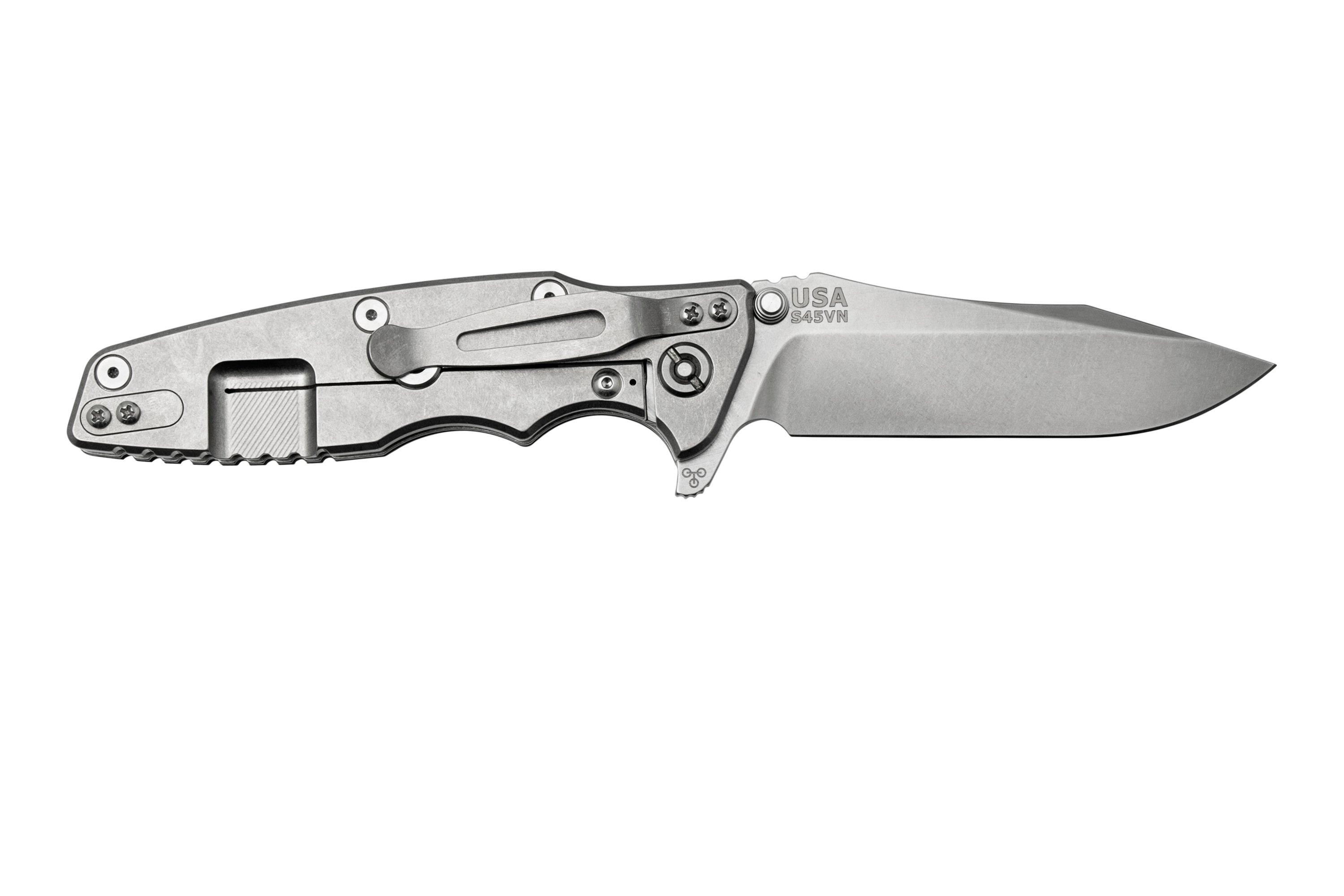Rick Hinderer Eklipse 3.5” Spearpoint S45VN, Stonewash, Black G10 ...