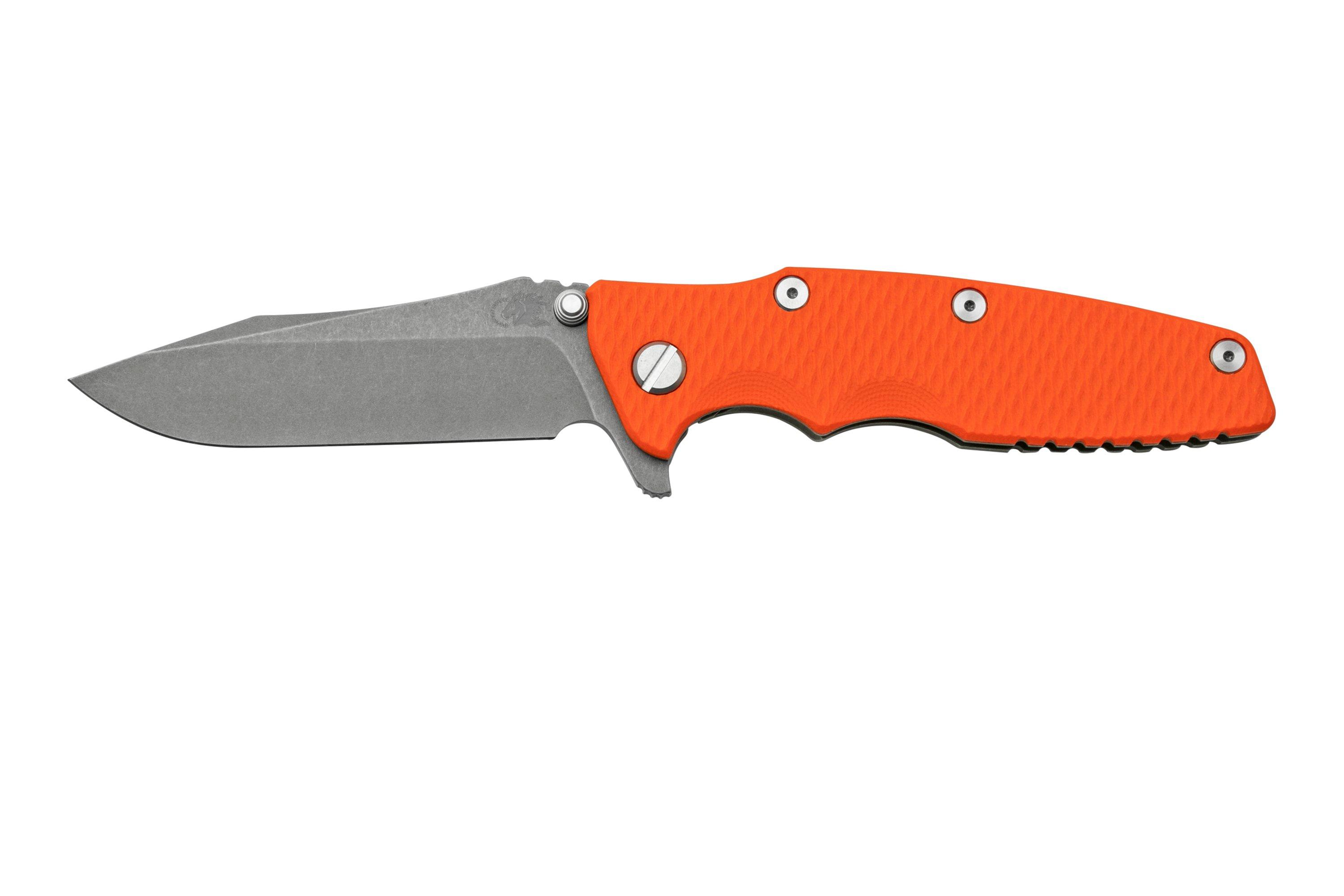 Rick Hinderer Eklipse 3.5” Spearpoint S45VN, Working Finish, Orange G10 ...