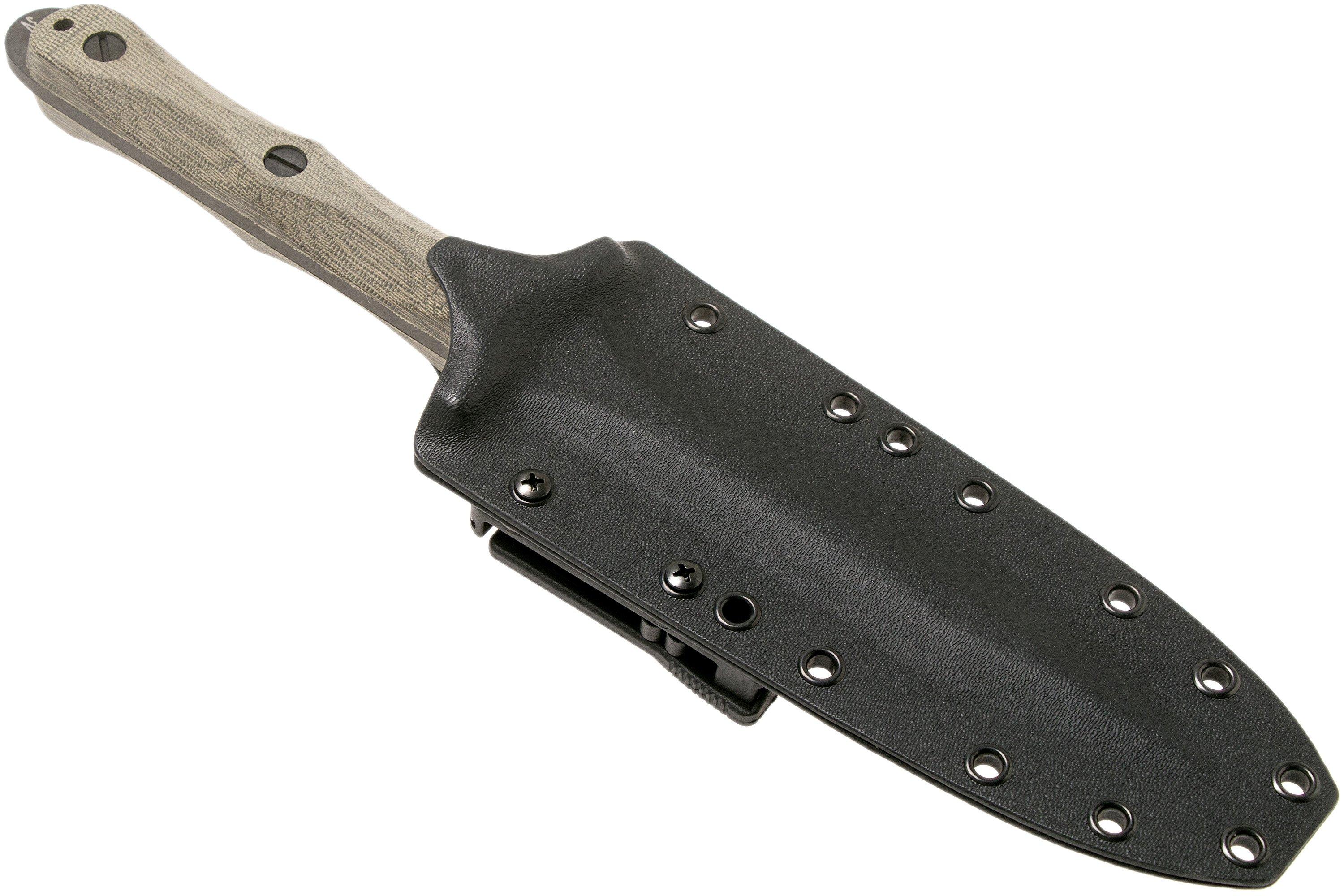 Rick Hinderer EK Dagger 3V DLC, OD Green Micarta commando dagger ...