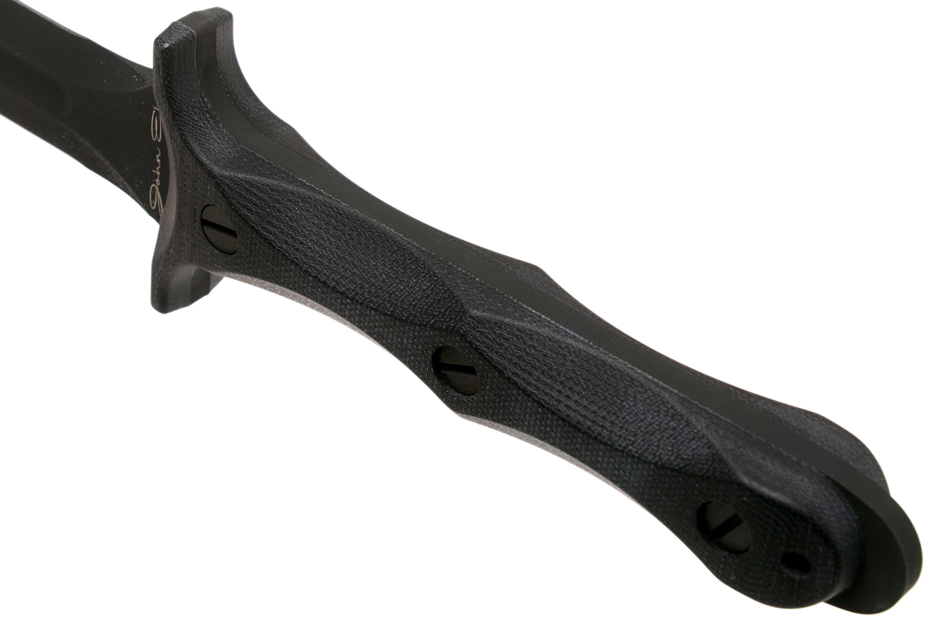 Rick Hinderer EK Dagger O1 Parkerized, Black Micarta commando dagger ...