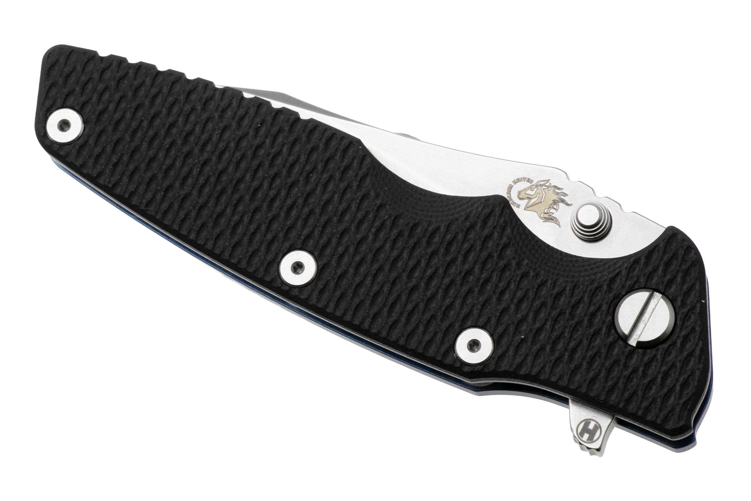 Rick Hinderer Eklipse 3.5" Slicer Hollow Stonewash Blue S45VN, Titanium ...