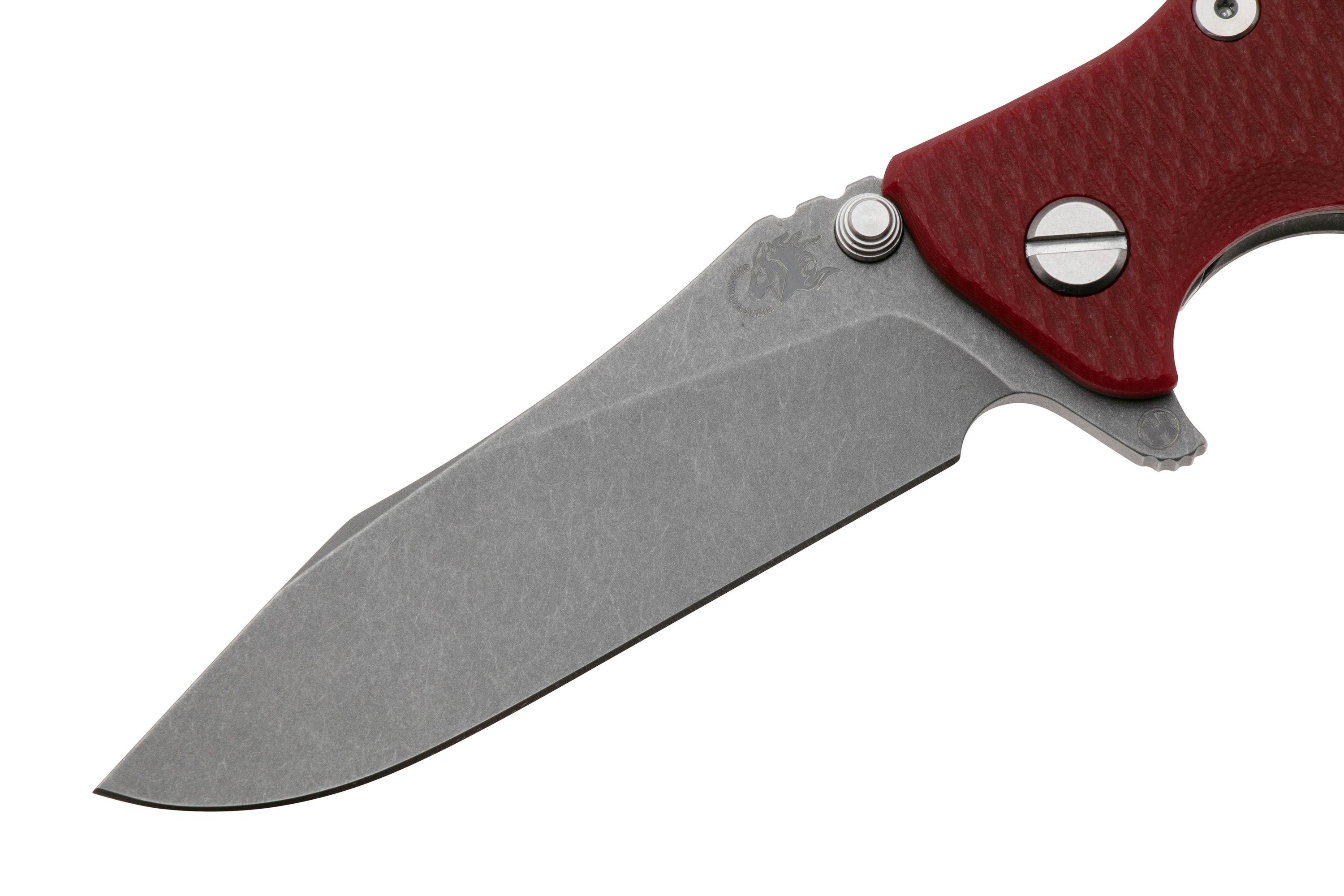 Rick Hinderer Eklipse 3.5" Spearpoint Stonewashed S45VN Slicer Hollow ...