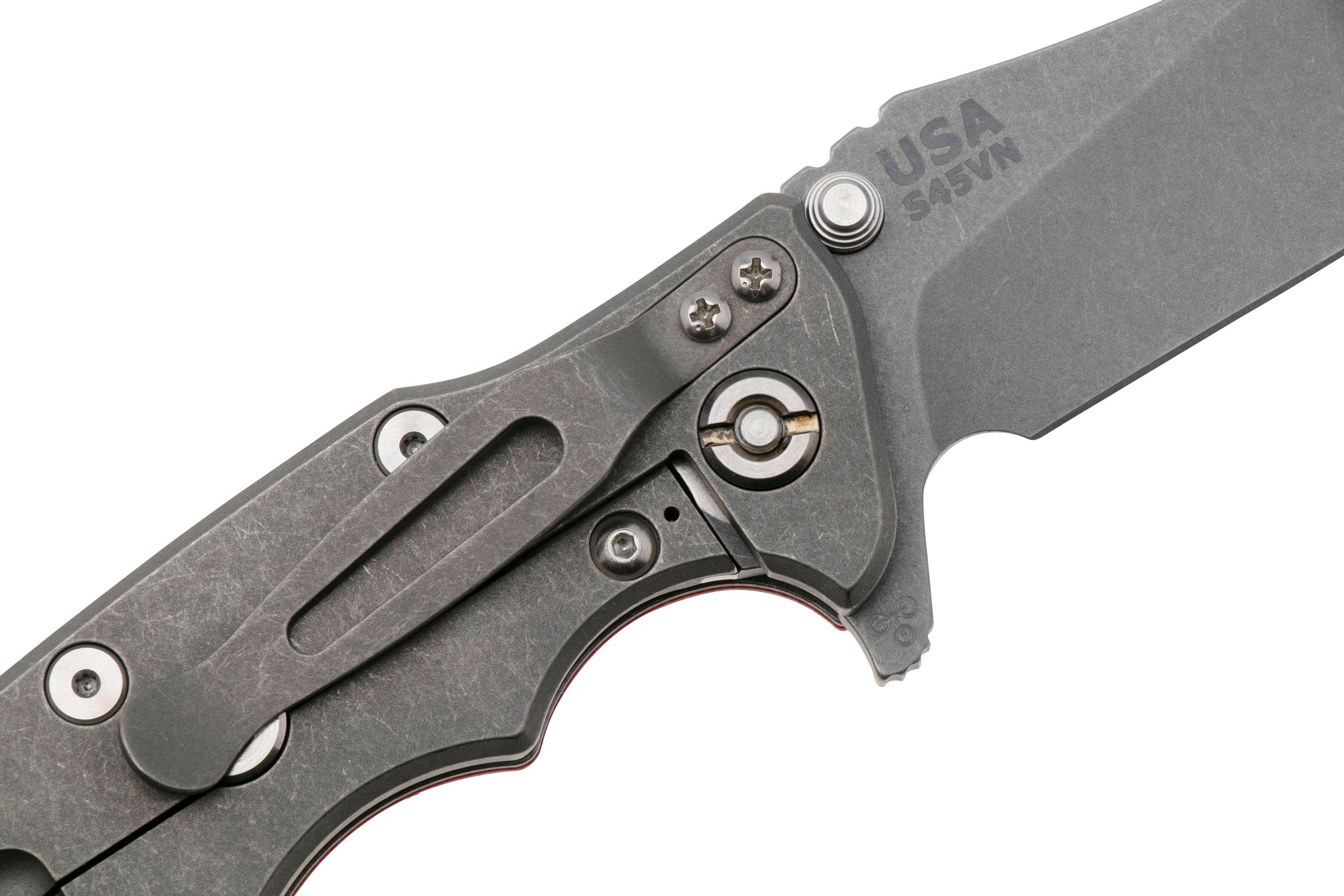 Rick Hinderer Eklipse 3.5" Spearpoint Stonewashed S45VN Slicer Hollow ...