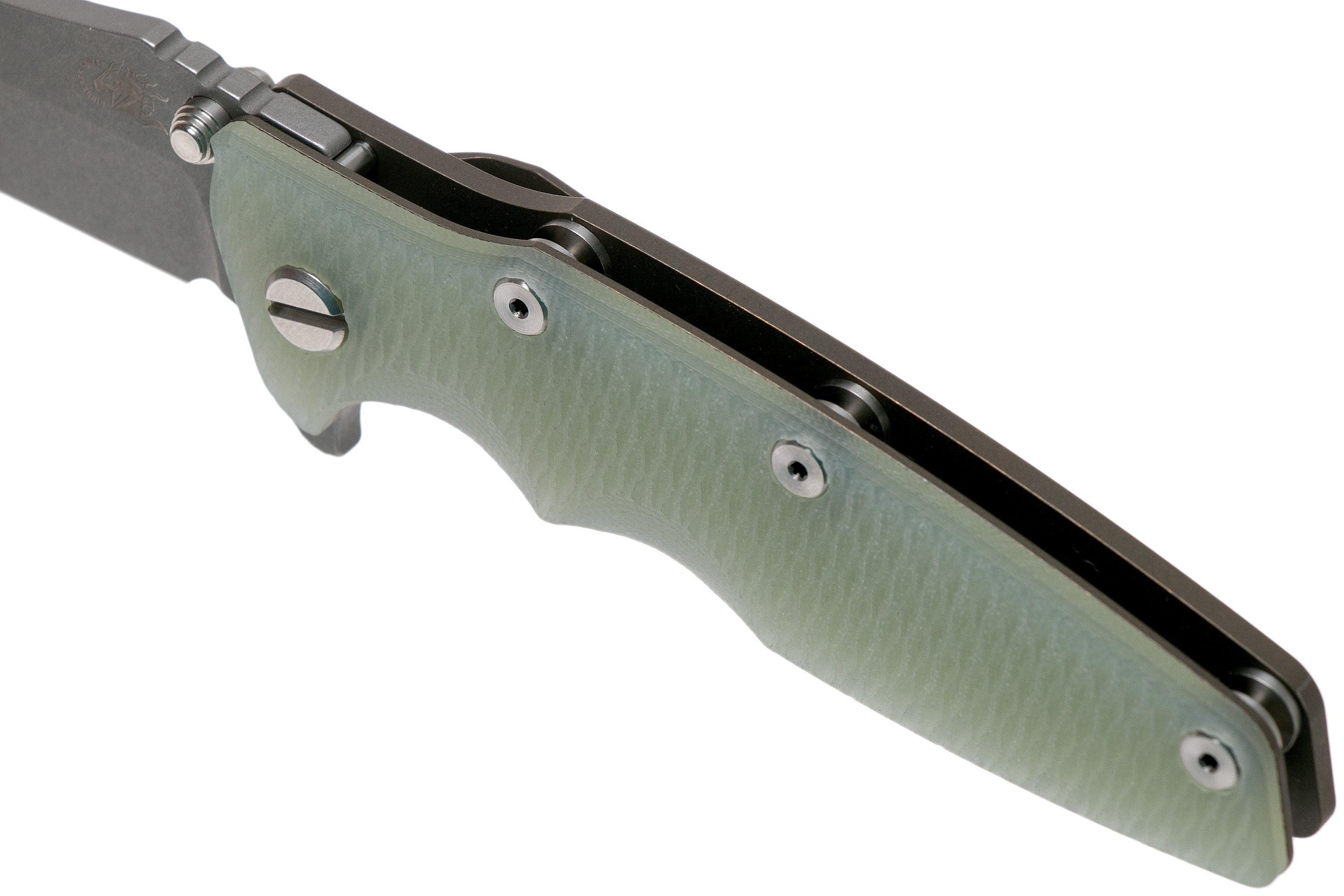 Rick Hinderer Eklipse 3.5” Tanto, CPM 20CV Battle Bronze, Translucent ...