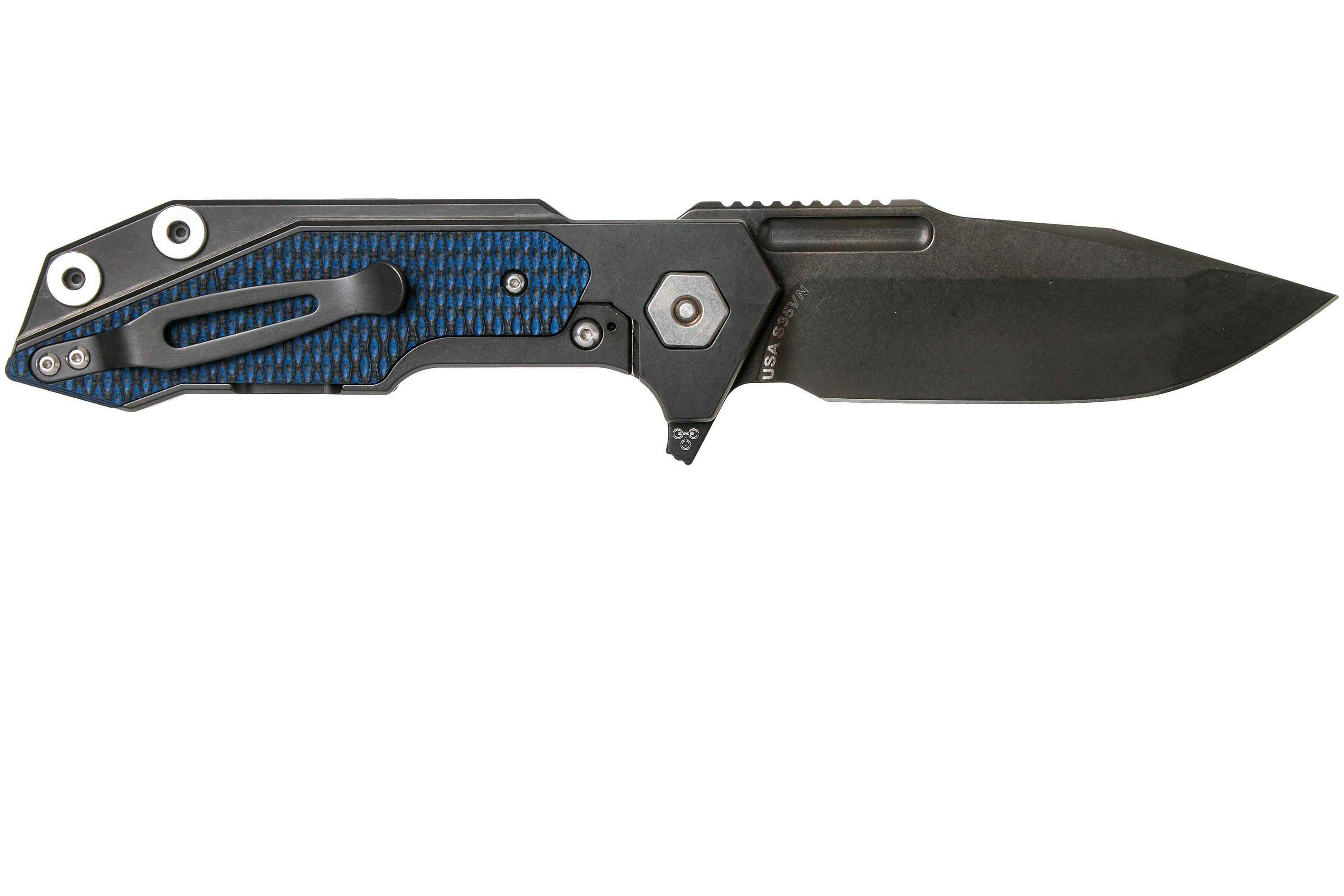 Rick Hinderer Fulltrack Spanto Black DLC S35VN Black/Blue G10 zakmes ...