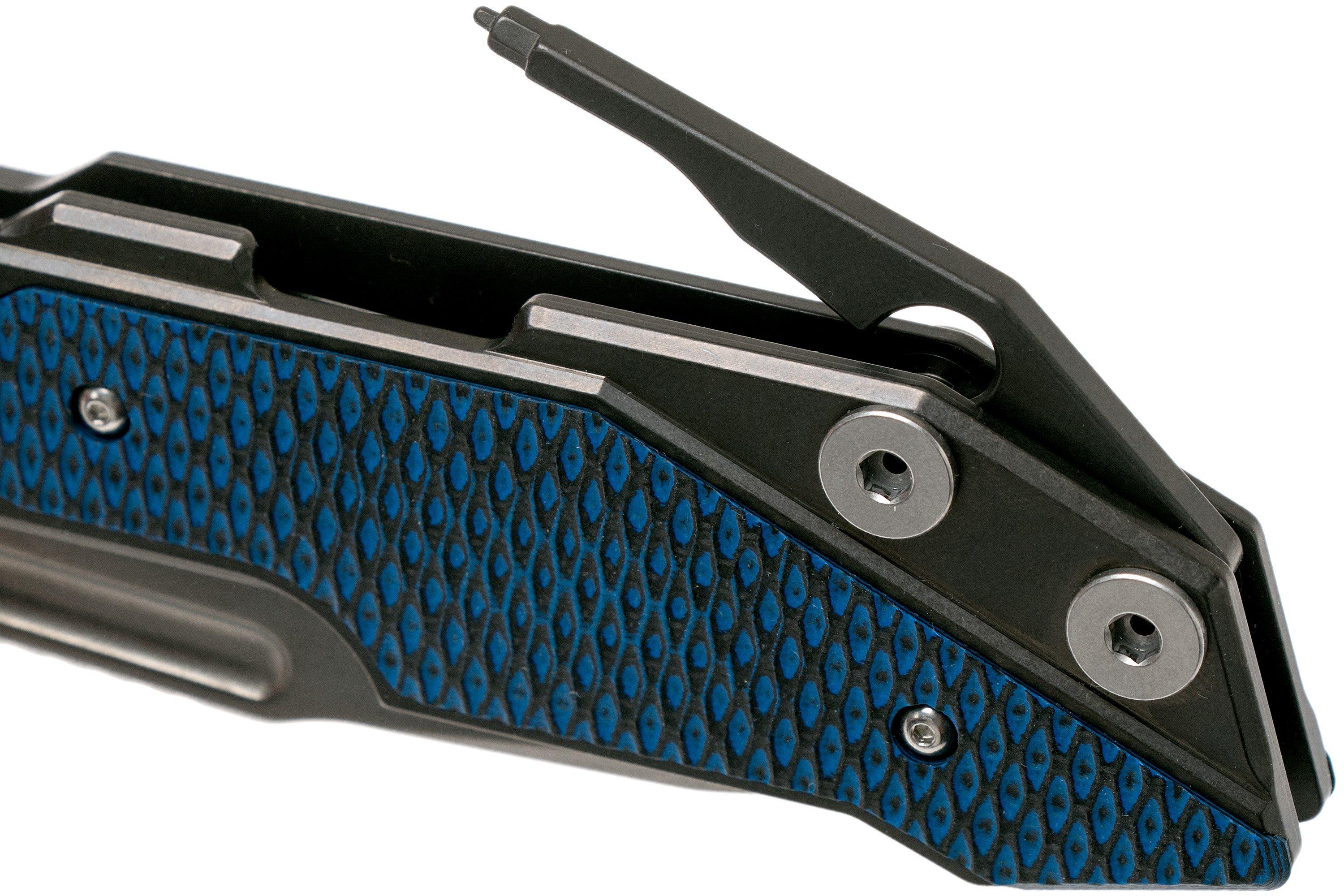 Rick Hinderer Fulltrack Spanto Black DLC S35VN Black/Blue G10 zakmes ...