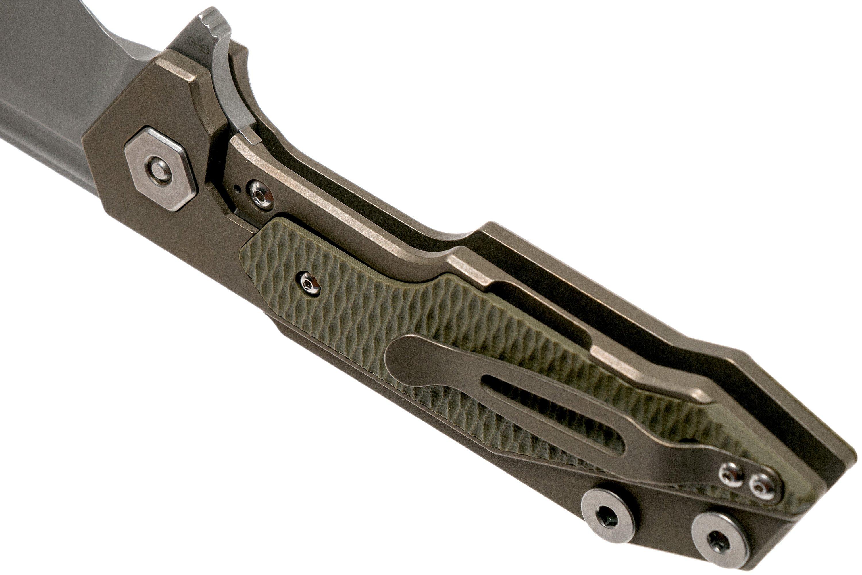 Rick Hinderer Fulltrack Spanto S35VN Working Finish, Battle Bronze, OD ...