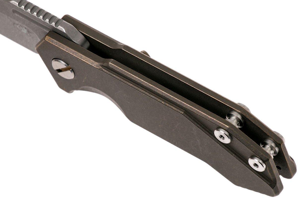 Rick Hinderer Half Track Battle Bronze Ti 2.75" stonewashed pocket ...