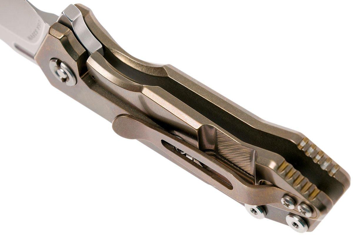 Rick Hinderer Half Track Bronze Ti 2.75" stonewashed pocket knife ...