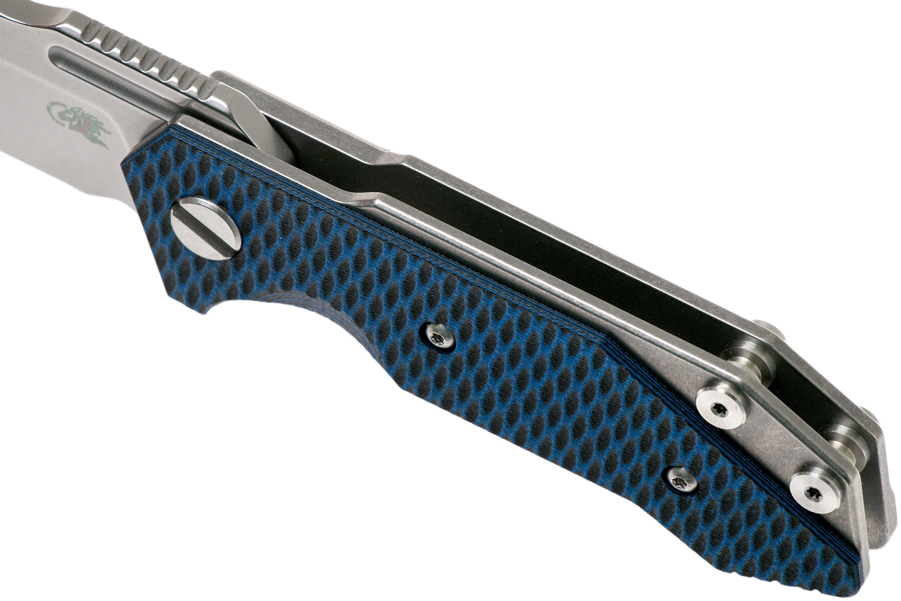 Rick Hinderer Half Track Gen 2, Spearpoint 20CV, Black & Blue G10 ...