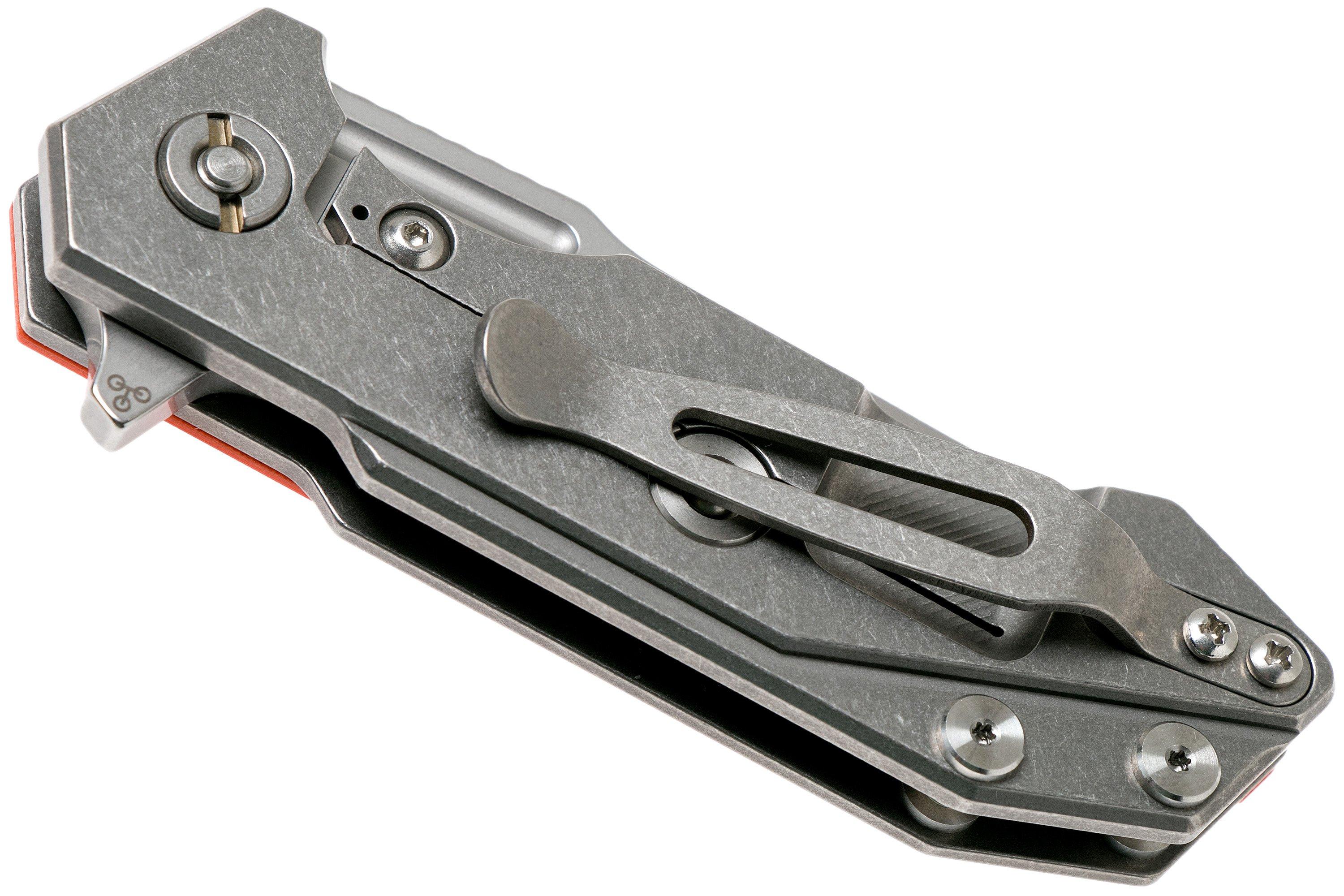 Rick Hinderer Half Track Gen 2, Spearpoint 20CV, Orange G10, pocket ...