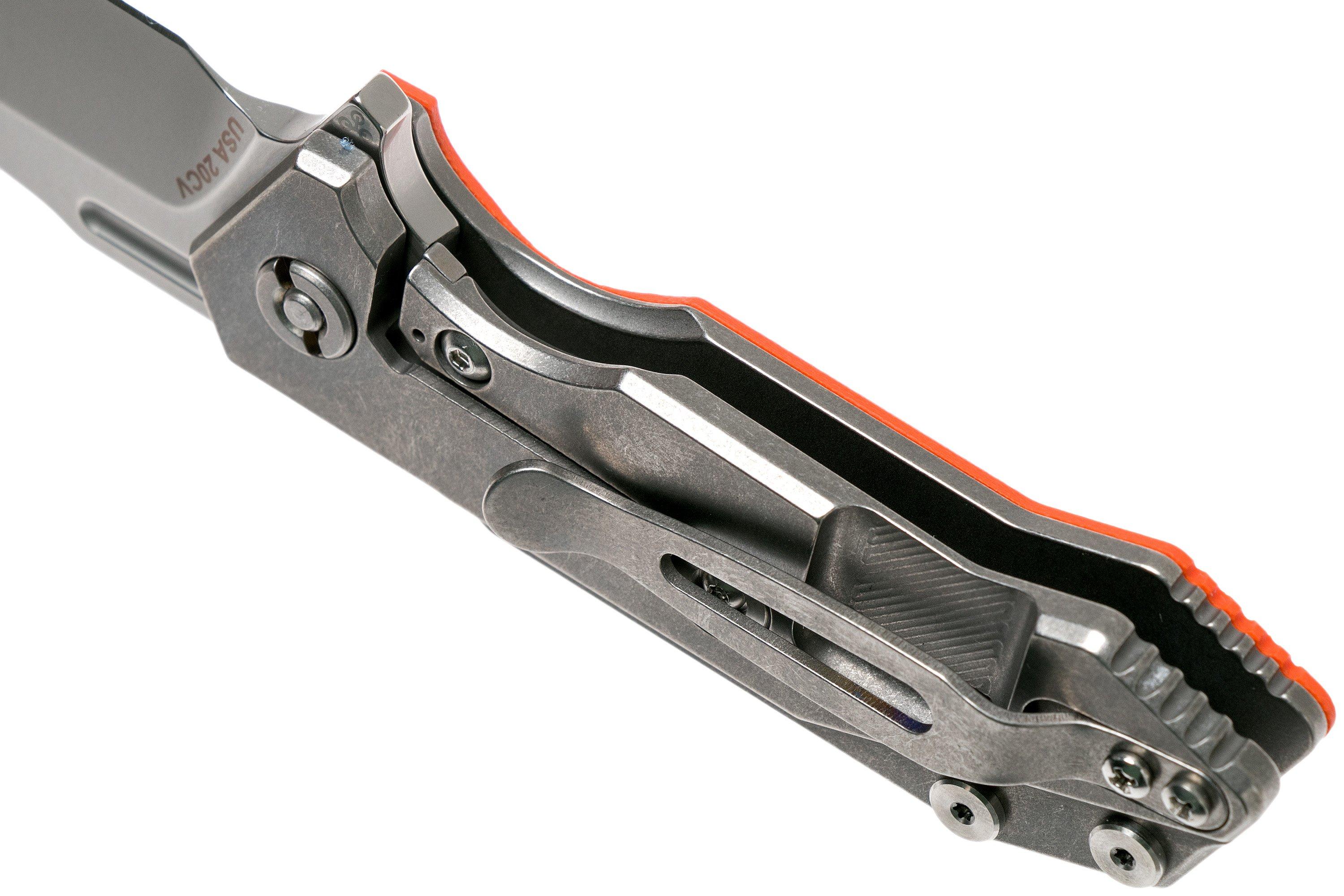 Rick Hinderer Half Track Gen 2, Spearpoint 20CV, Orange G10, zakmes ...