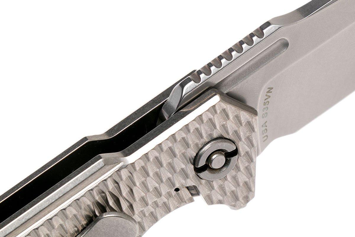 Rick Hinderer Half Track Textured Ti 2.75" stonewashed pocket knife ...