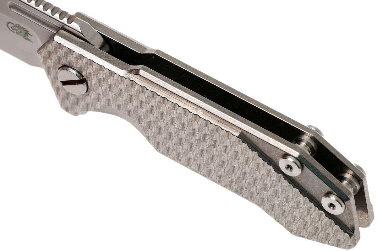 Rick Hinderer Half Track Textured Ti 2.75" stonewashed pocket knife ...