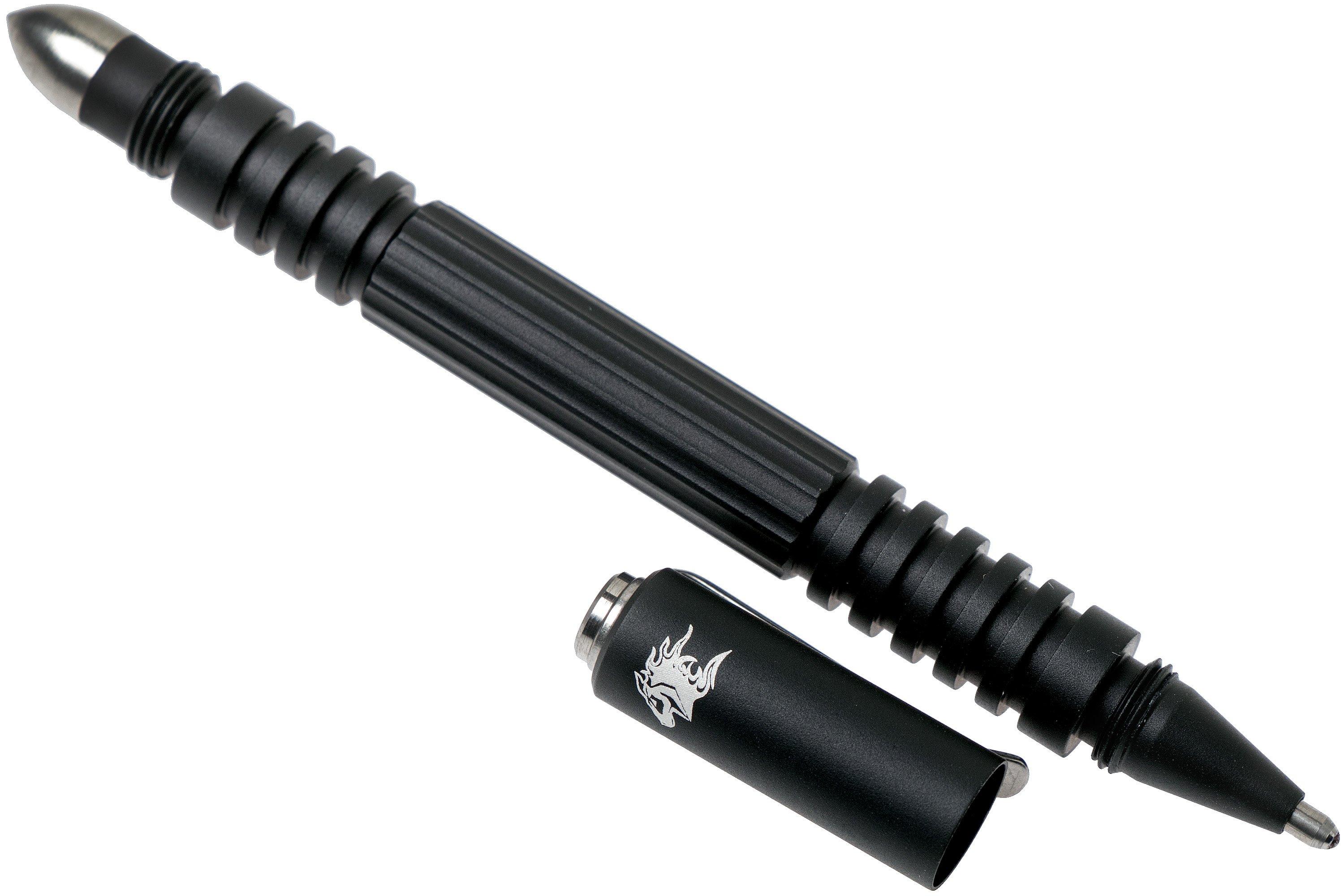 Rick Hinderer Investigator Pen Aluminium Matte Black, tactical pen ...