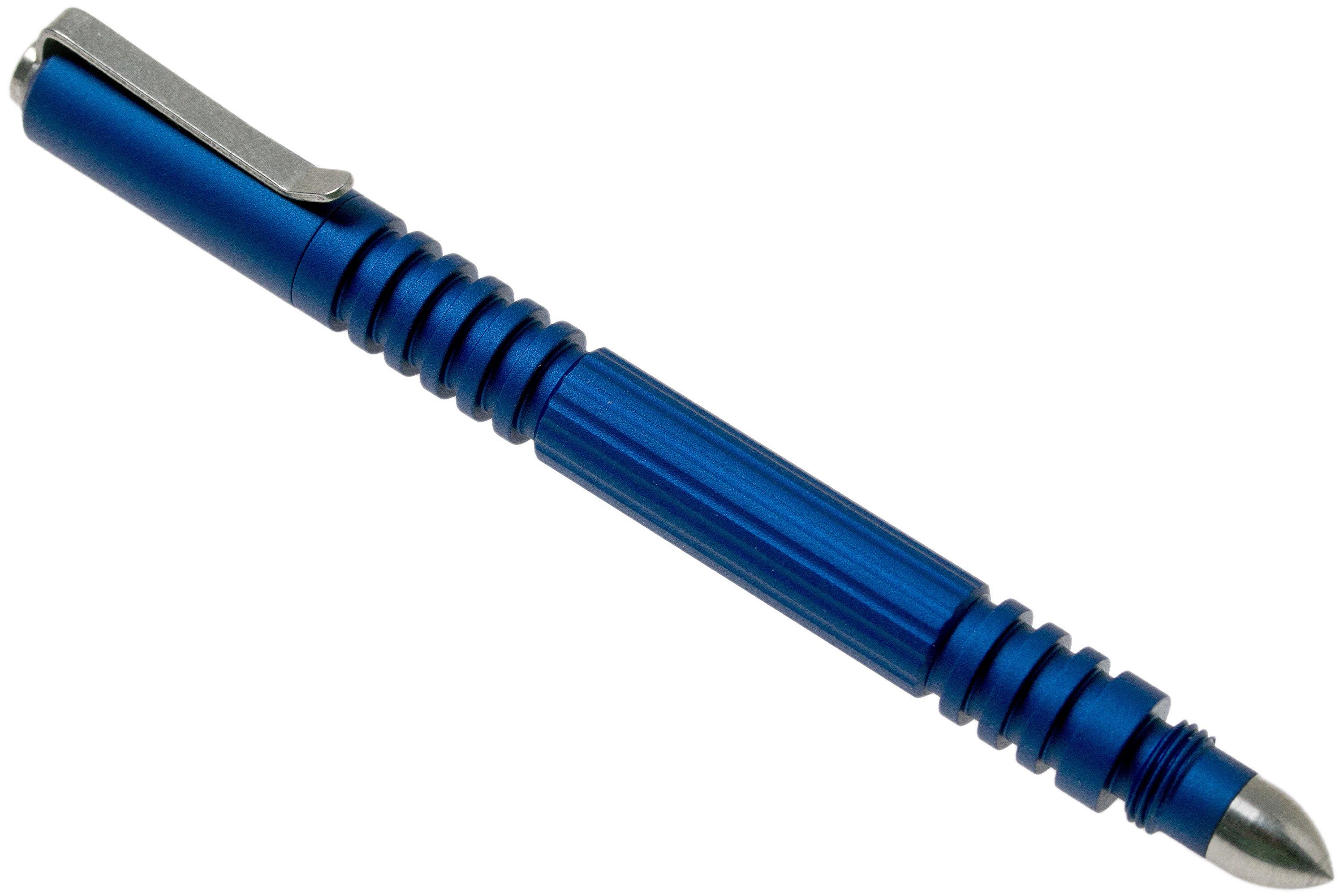 Rick Hinderer Investigator Pen Aluminium Matte Blue, tactical pen ...