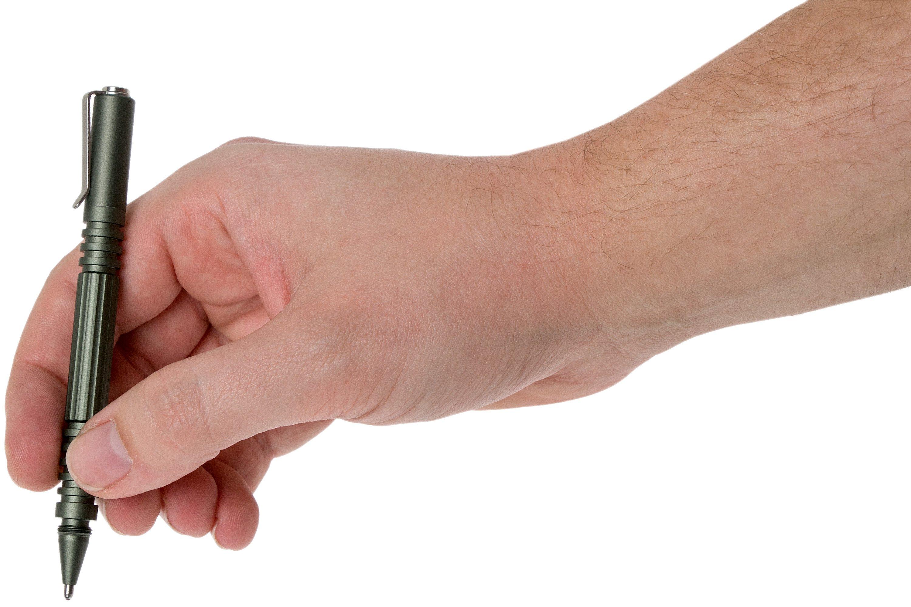 Rick Hinderer Investigator Pen Aluminium Marine Green, tactical pen ...