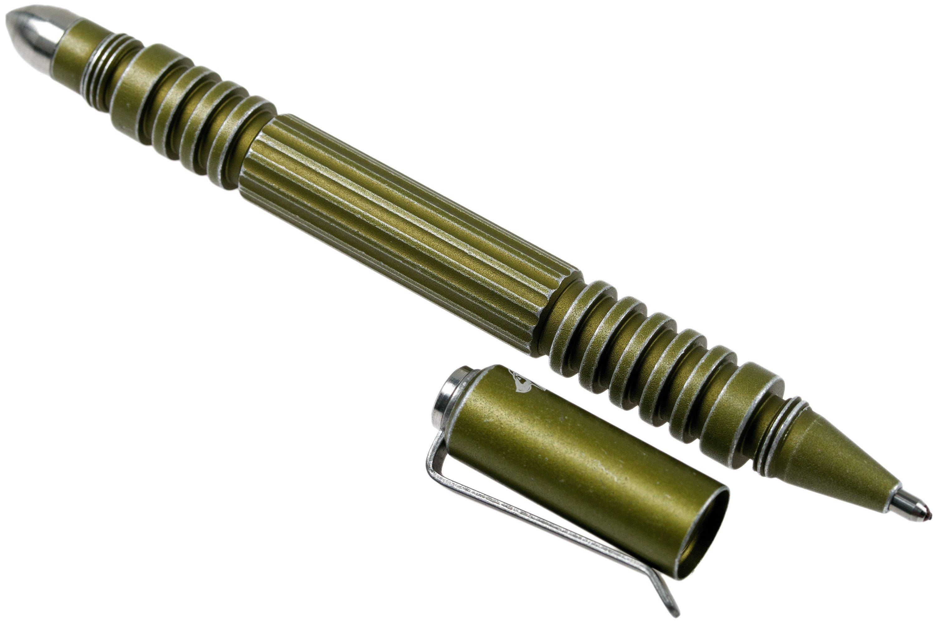 Rick Hinderer Investigator Pen Aluminium Matte green Battled, tactical ...