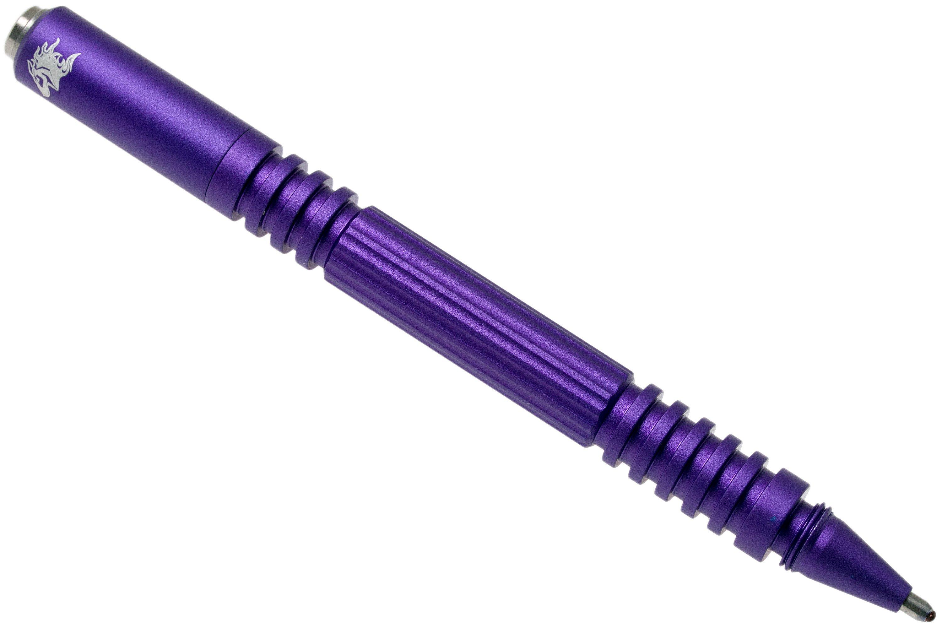Rick Hinderer Investigator Pen Aluminium Matte Purple, tactical pen ...