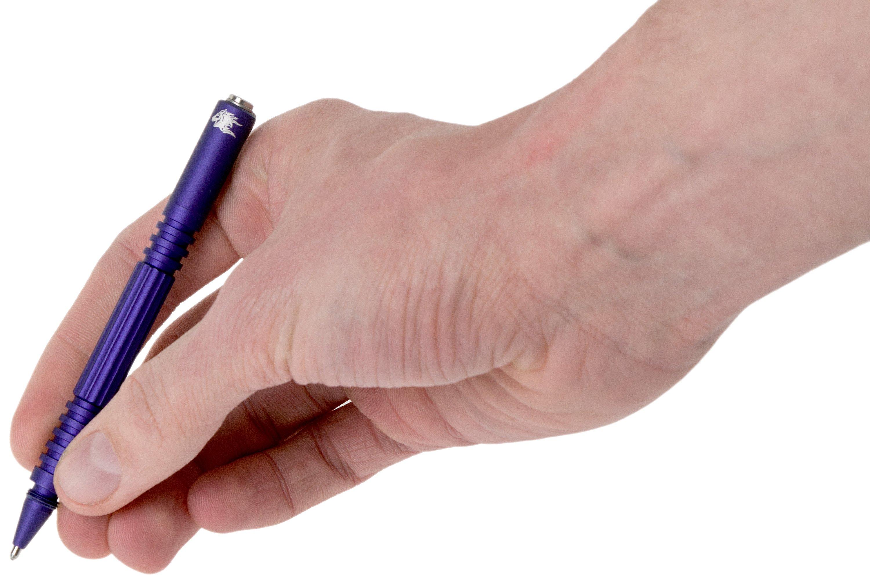 Rick Hinderer Investigator Pen Aluminium Matte Purple, tactical pen ...
