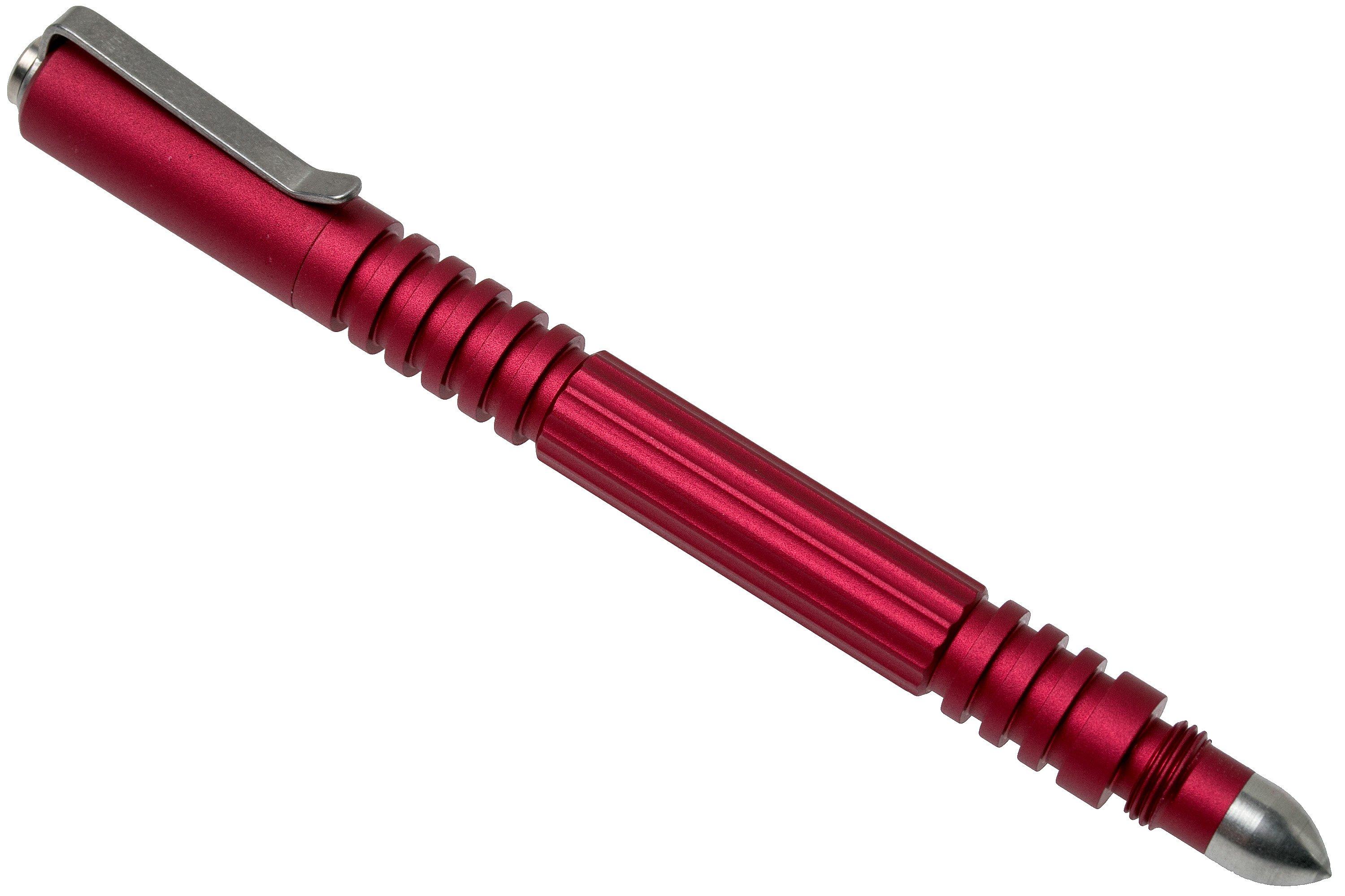 Rick Hinderer Investigator Pen Aluminium Matte Red, tactical pen ...