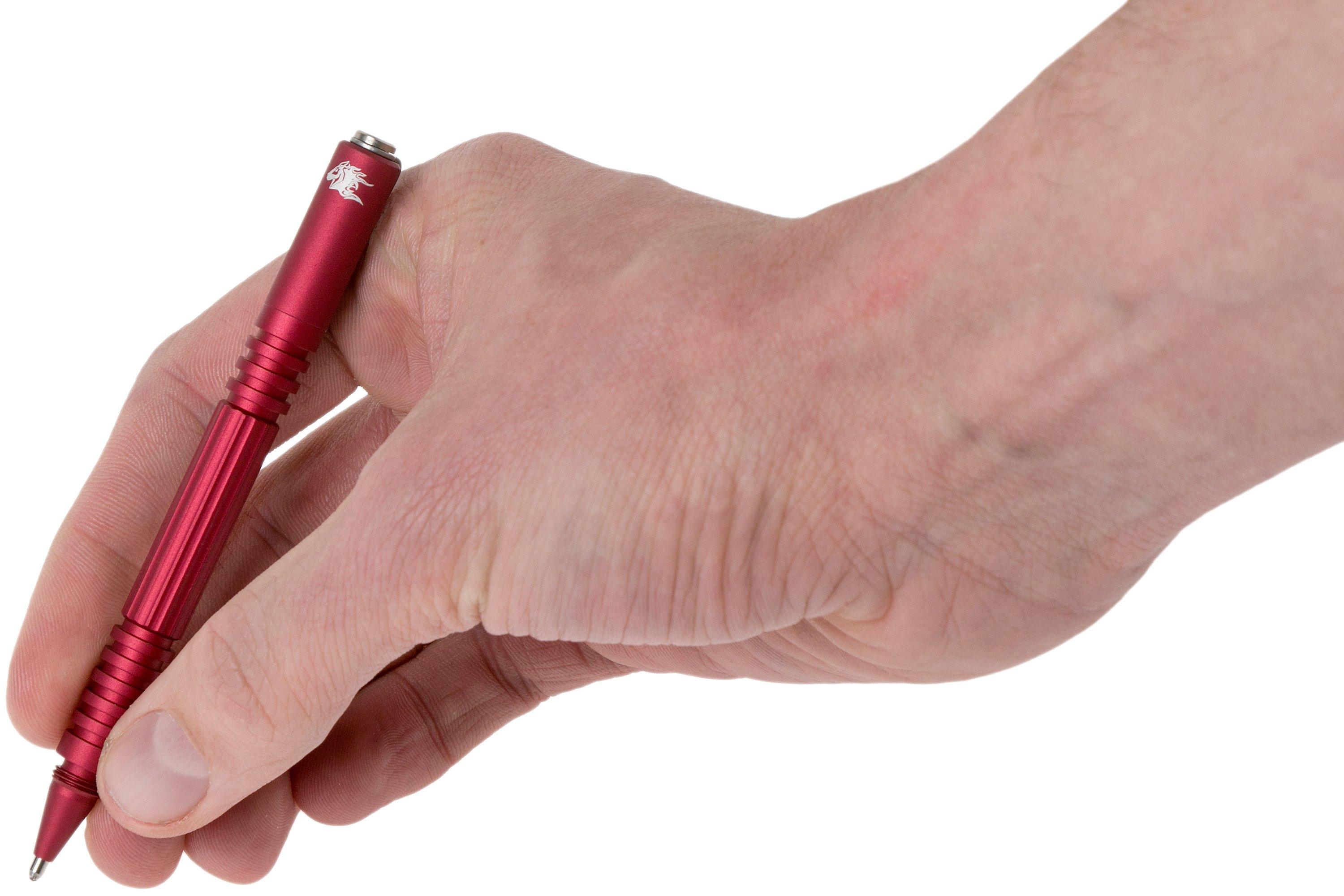Rick Hinderer Investigator Pen Aluminium Matte Red, tactical pen ...