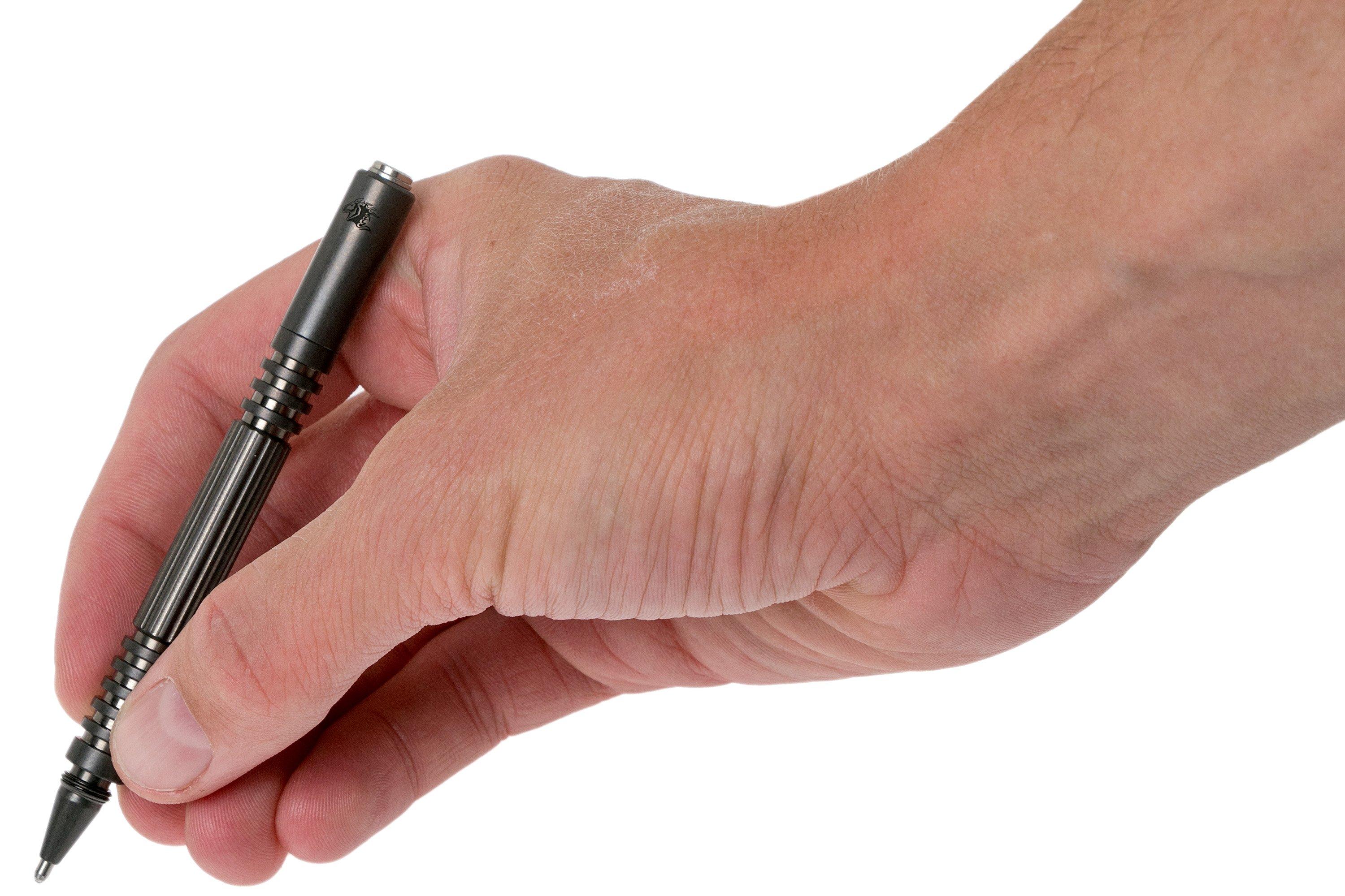 Rick Hinderer Investigator Pen Stainless Steel, Stonewash DLC, tactical ...