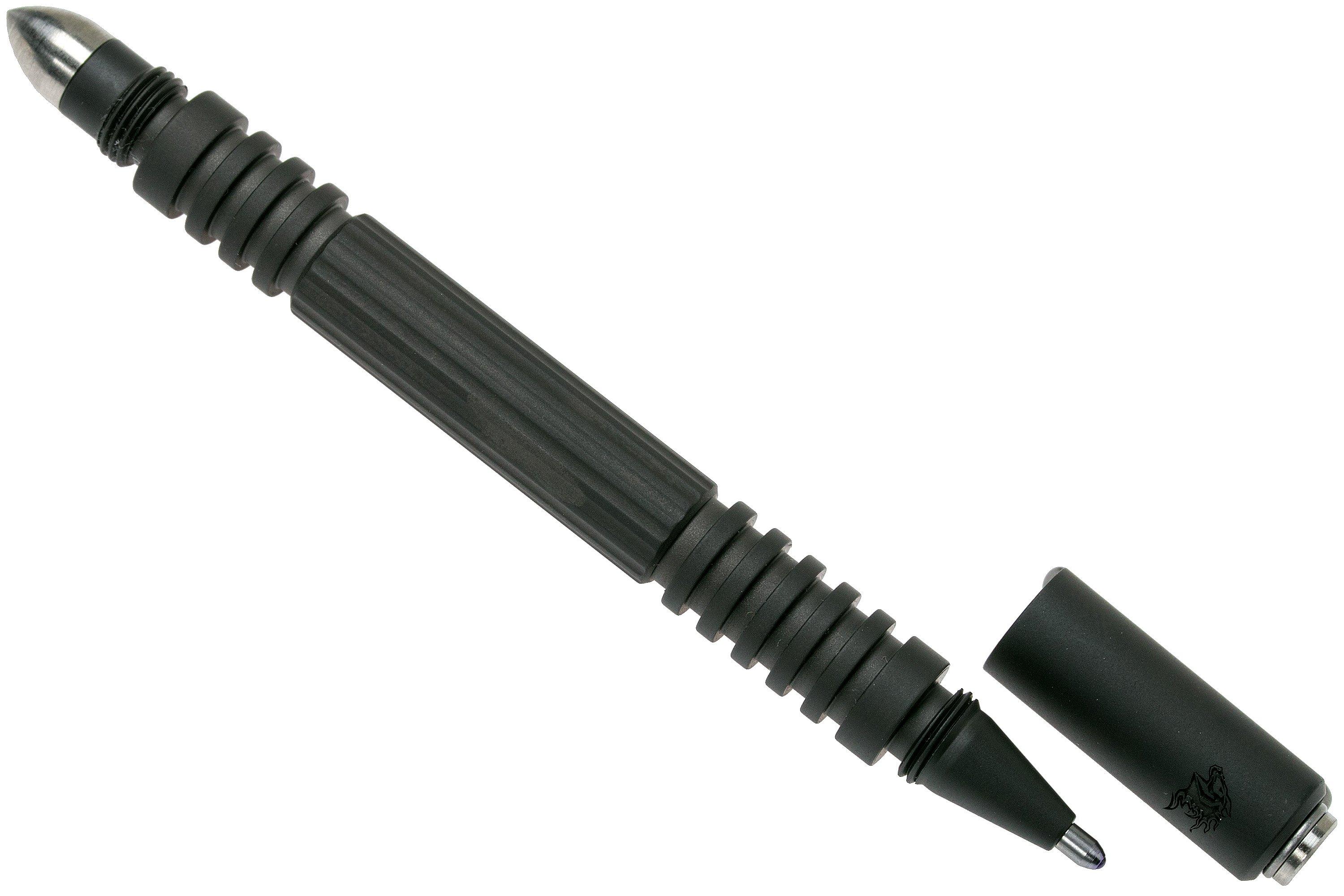 Rick Hinderer Investigator Pen Stainless Steel, Black DLC, tactical pen ...