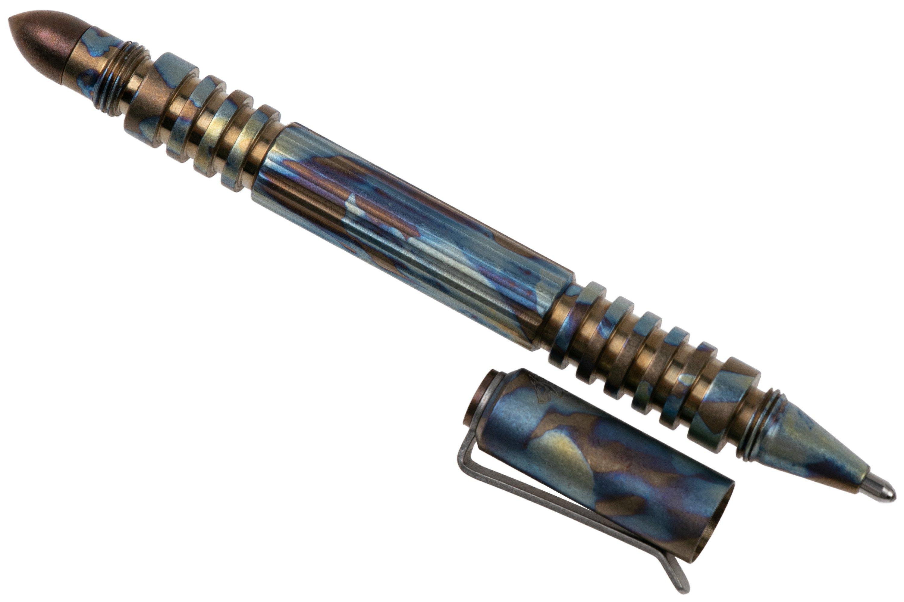 Rick Hinderer Investigator Pen Titanium, Stonewash Painted, tactical ...