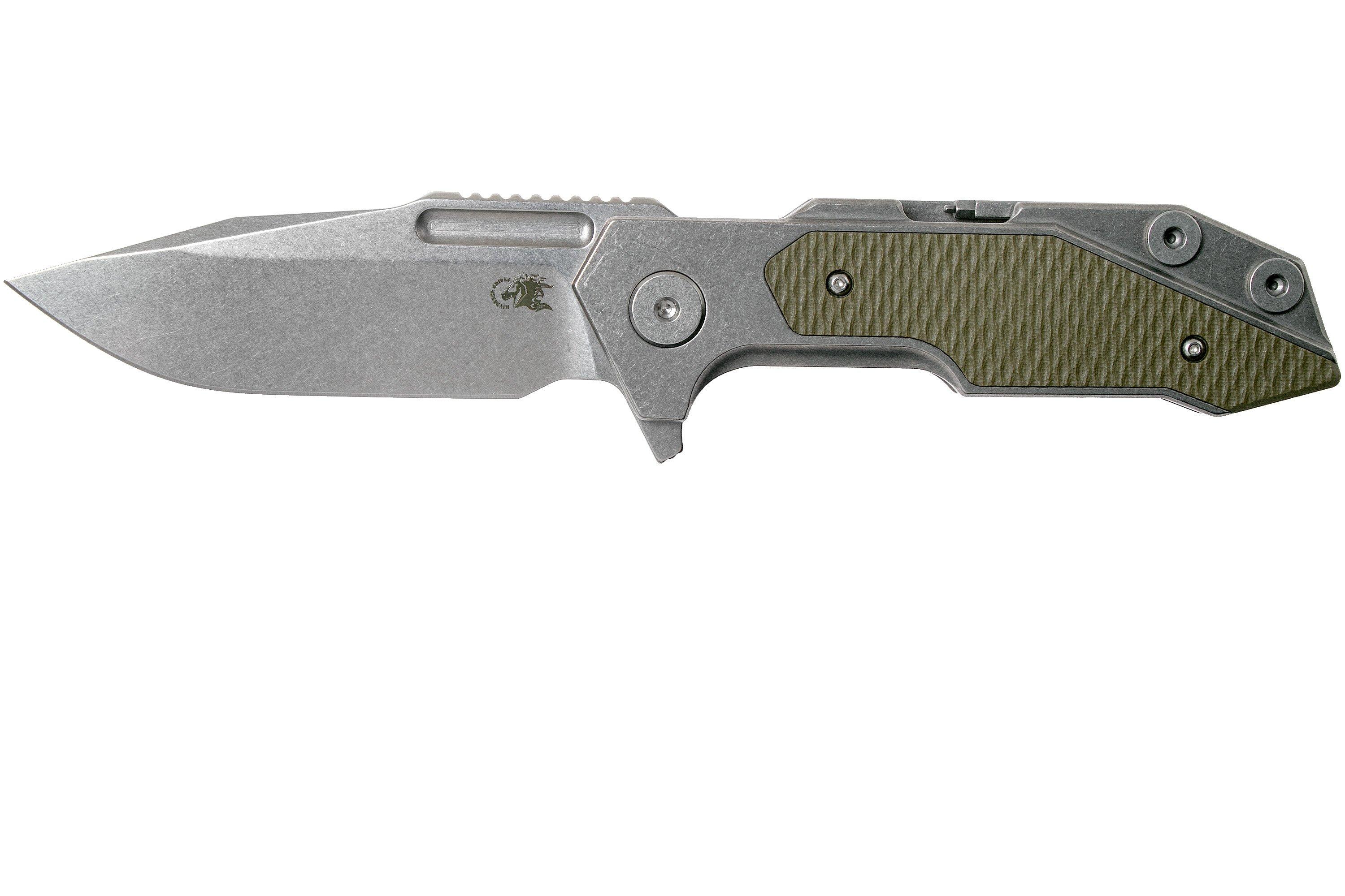 Rick Hinderer Fulltrack Spearpoint 20CV OD Green G10 pocket knife ...