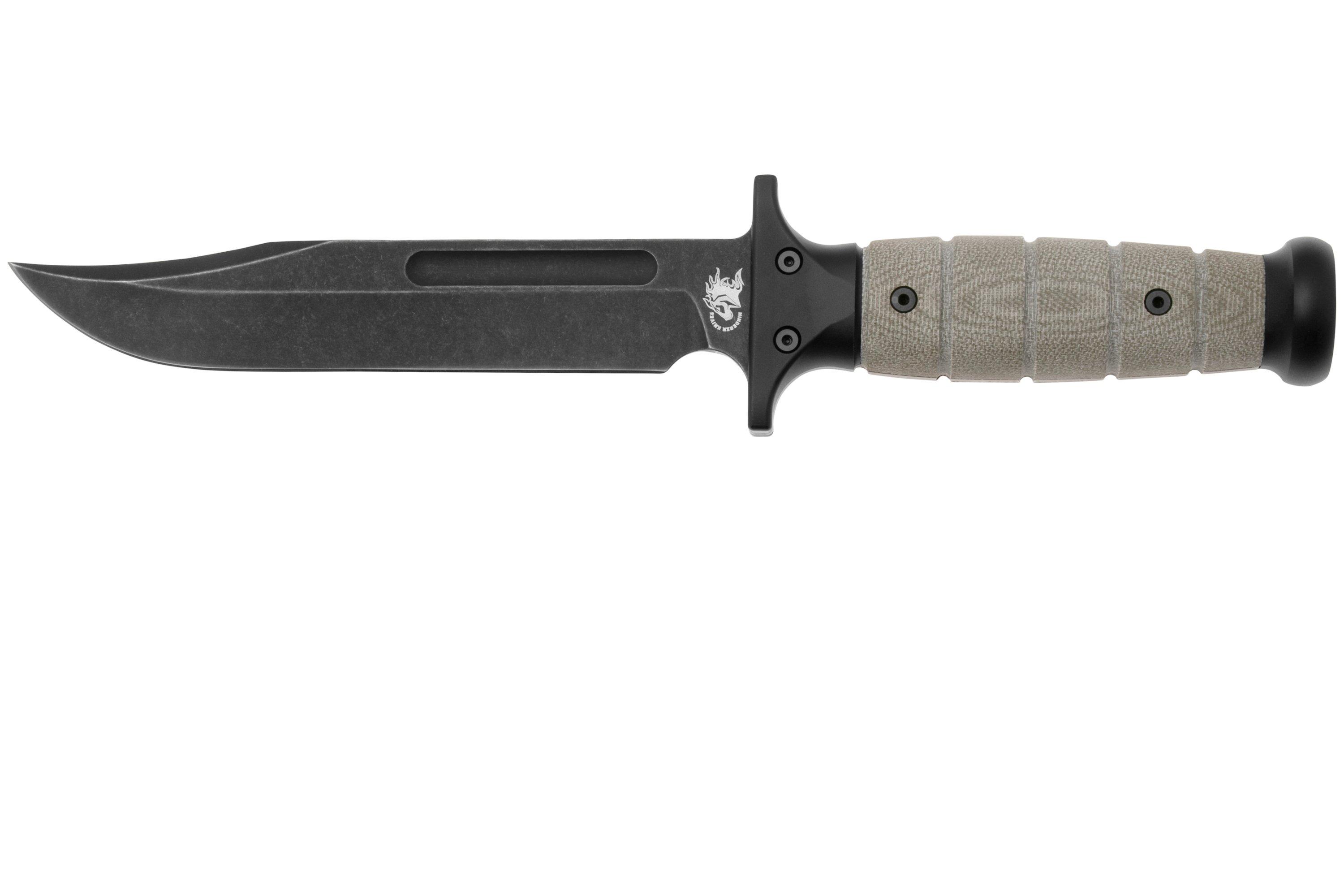 Rick Hinderer Ka Bar Blackwashed 3v Od Green Micarta Fixed Knife Advantageously Shopping At