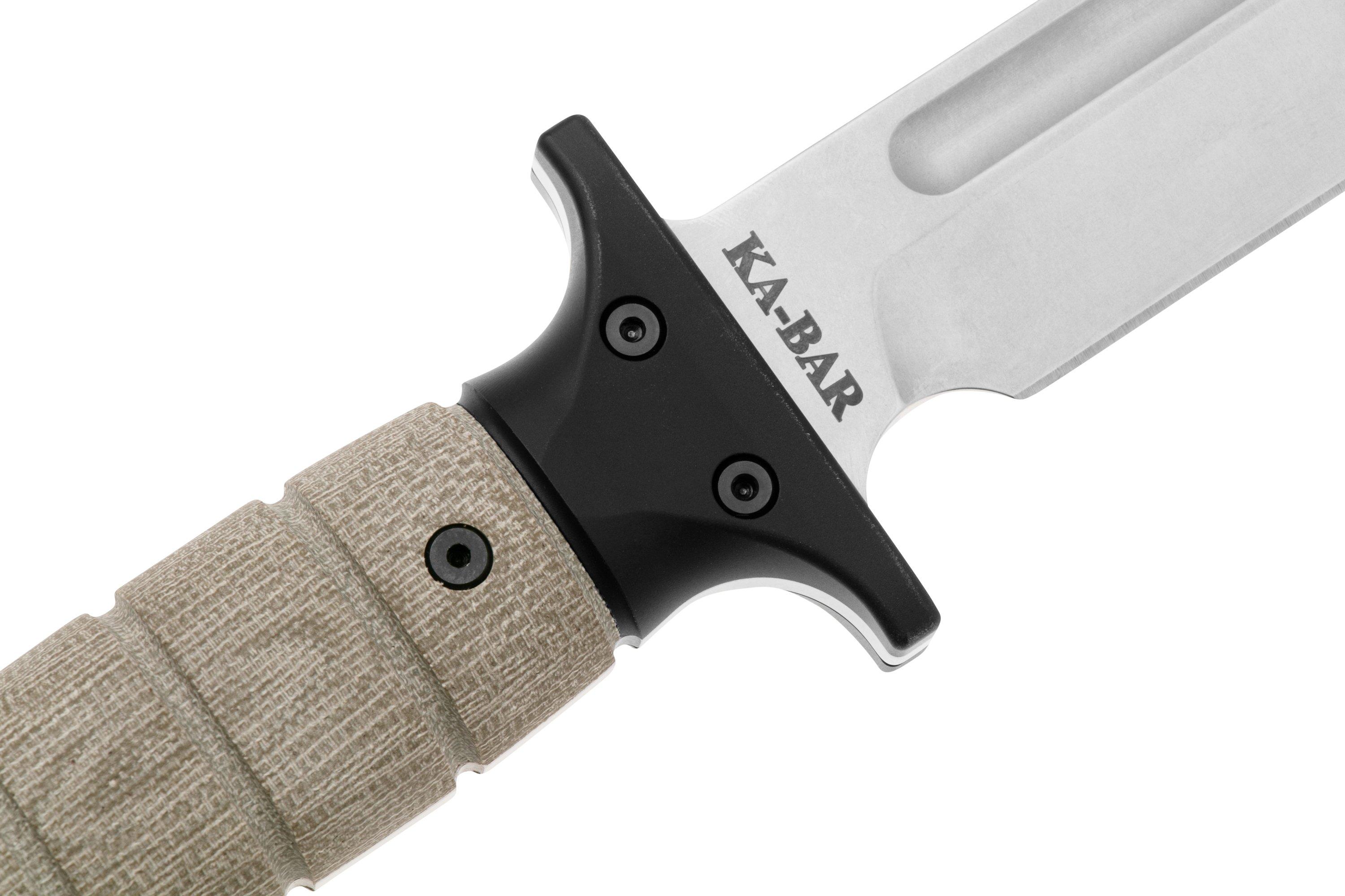 Rick Hinderer KA-BAR Stonewashed 3V, OD Green Micarta, fixed knife ...