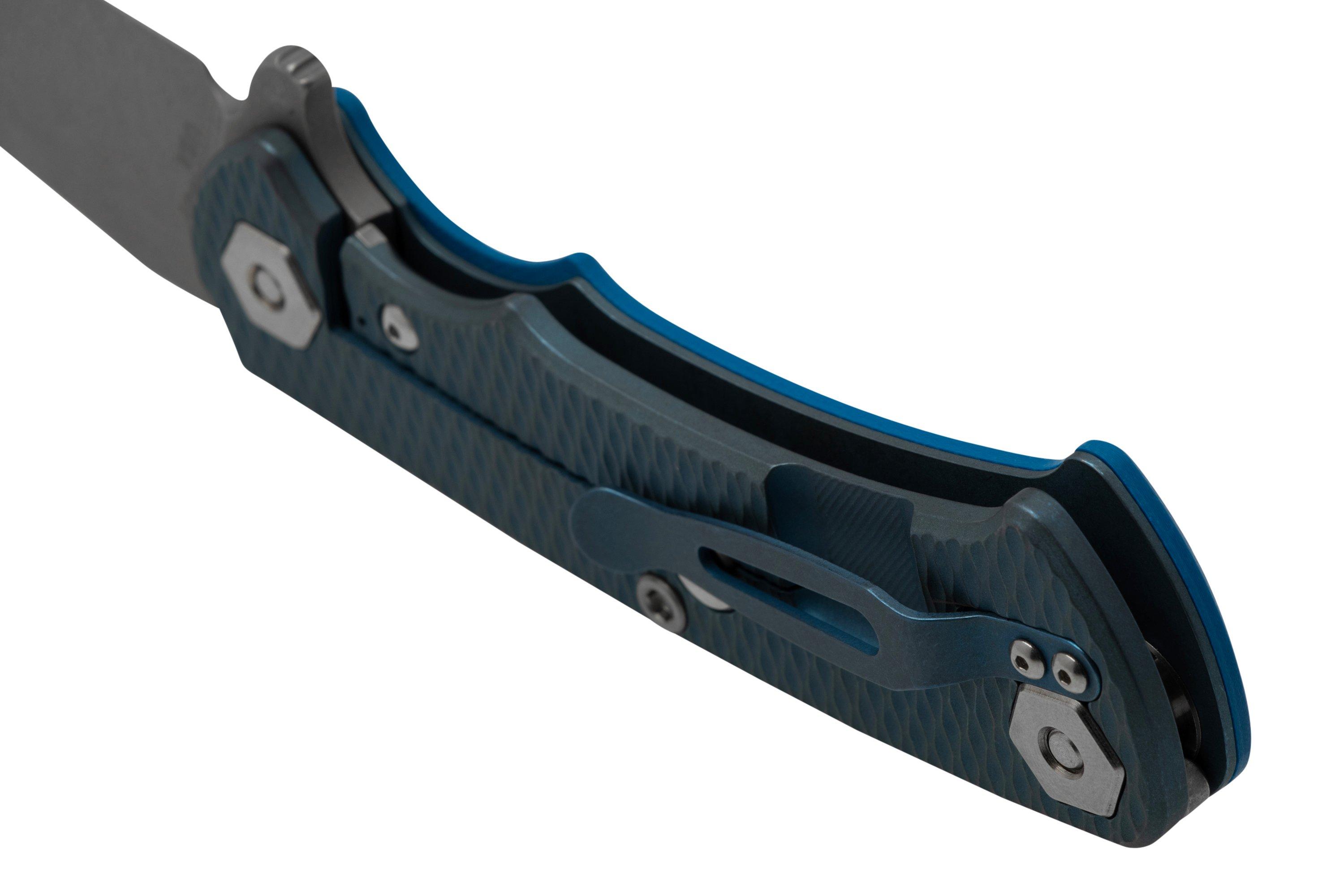 Rick Hinderer Project X, MagnaCut Clip point, Battle Blue, Blue G10 ...