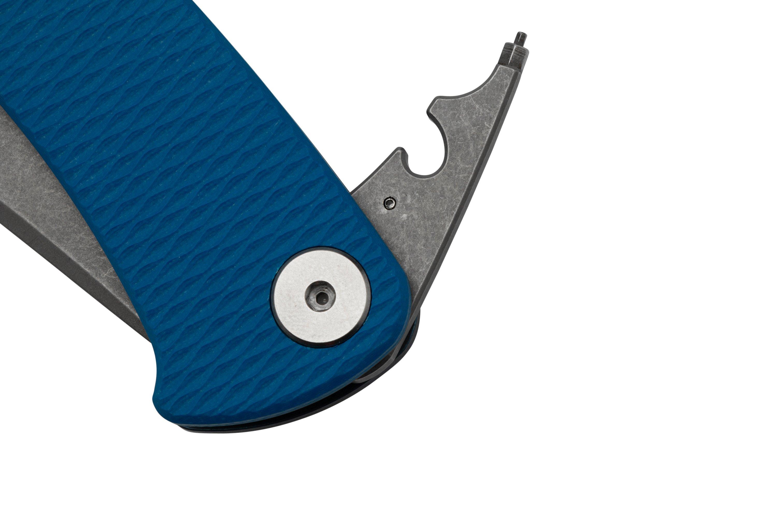 Rick Hinderer Project X, MagnaCut Clip point, Battle Blue, Blue G10 ...