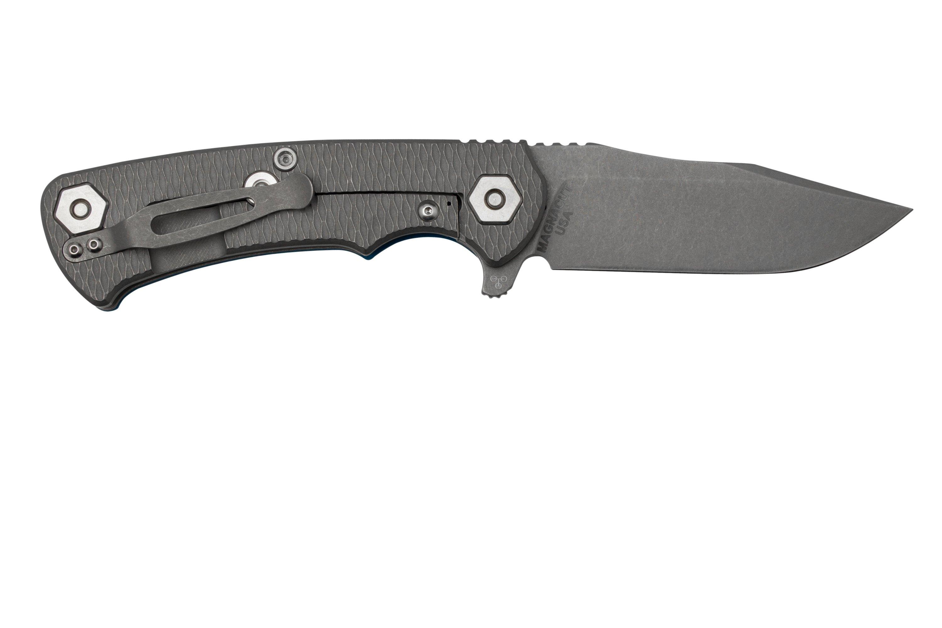 Rick Hinderer Project X, MagnaCut Clip point, Working Finish, Blue ...