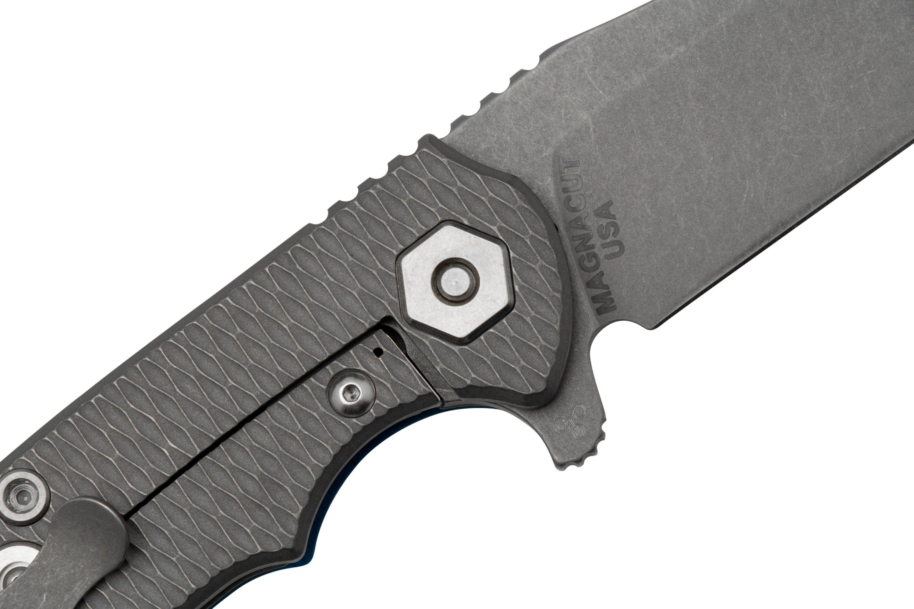 Rick Hinderer Project X, MagnaCut Clip point, Working Finish, Blue ...