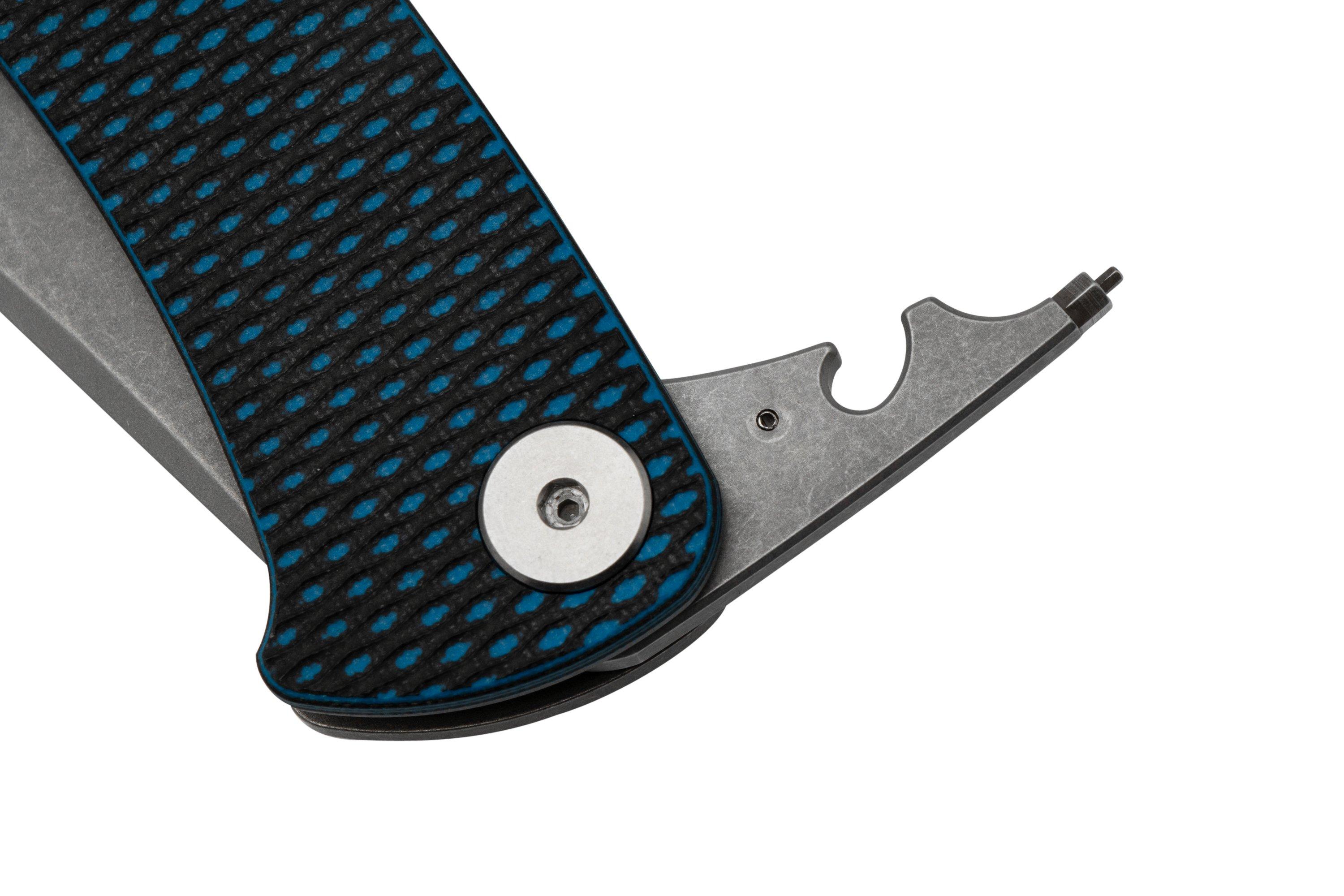 Rick Hinderer Project X, MagnaCut Clip point, Working Finish, Blue ...