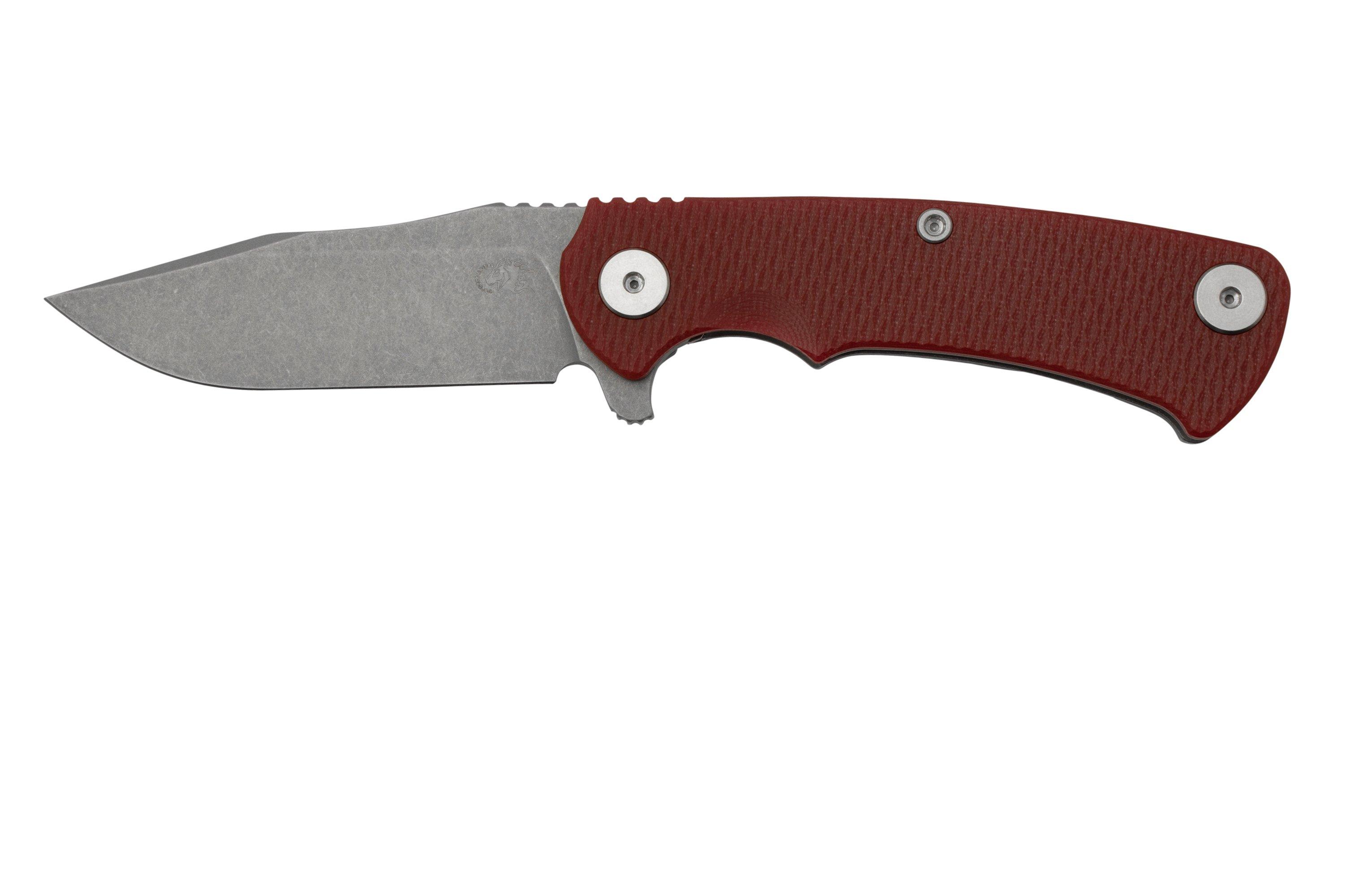 Rick Hinderer Project X, MagnaCut Clip point, Working Finish, Red G10 ...