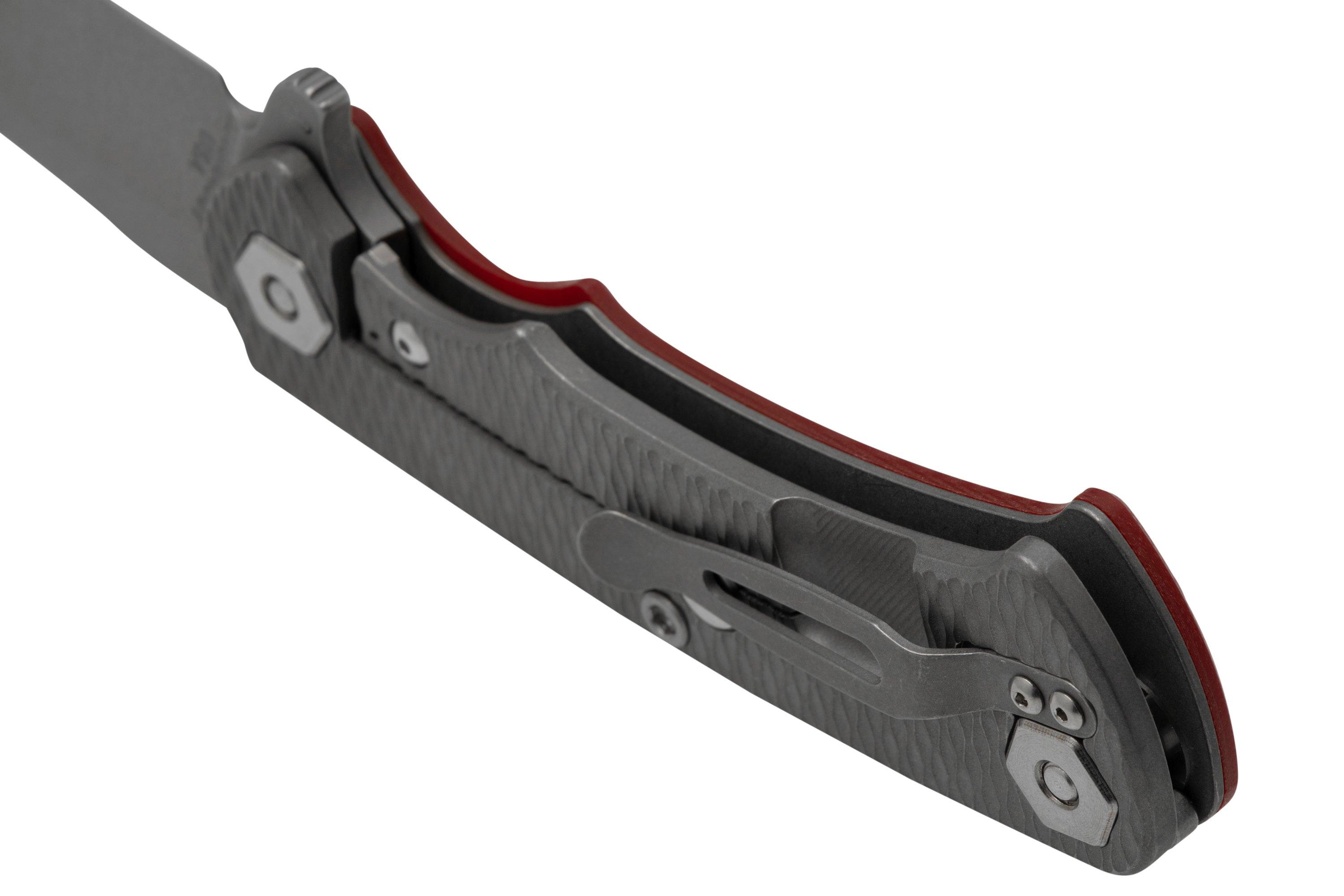 Rick Hinderer Project X, MagnaCut Clip point, Working Finish, Red G10 ...