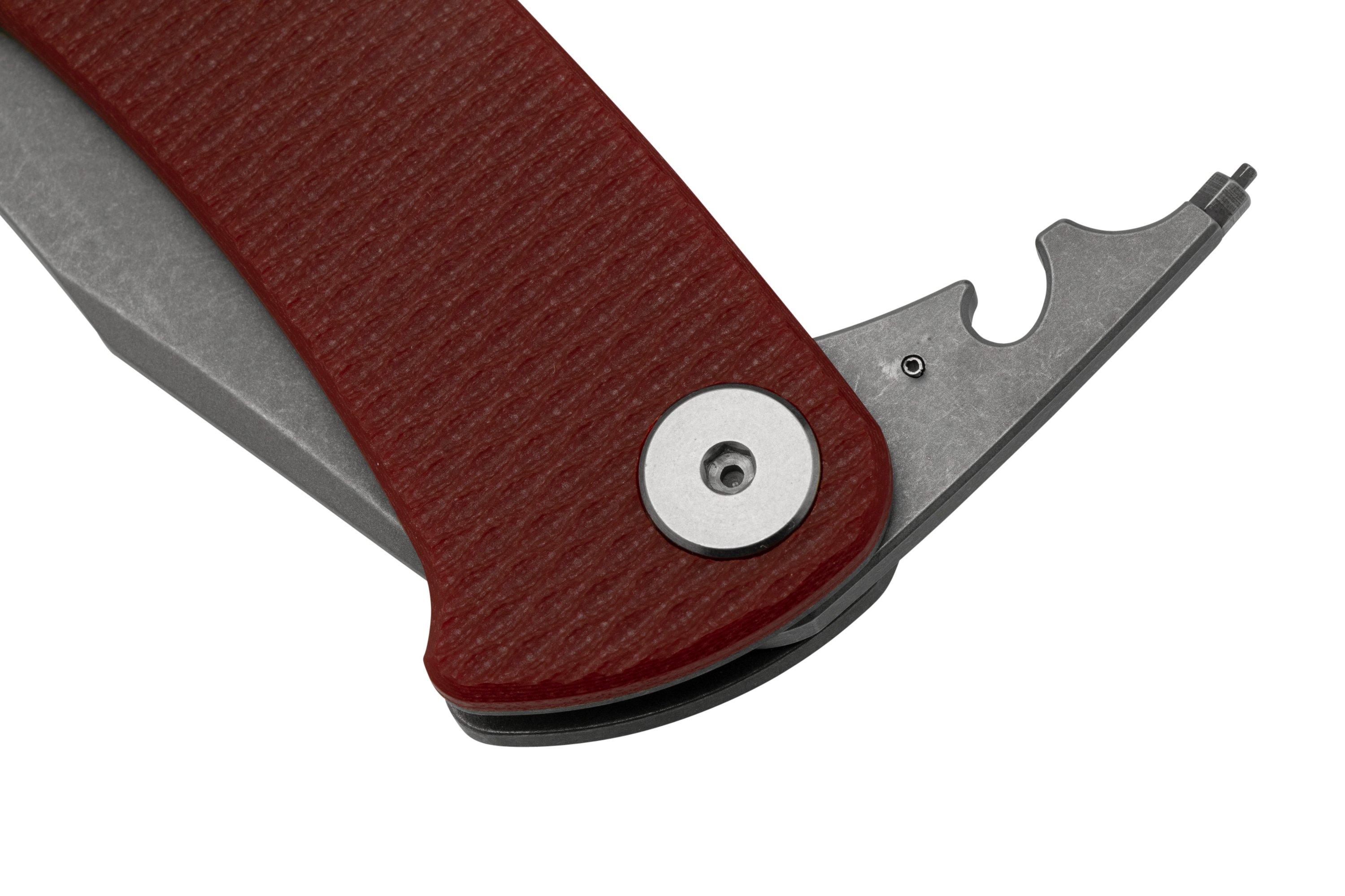 Rick Hinderer Project X, MagnaCut Clip point, Working Finish, Red G10 ...