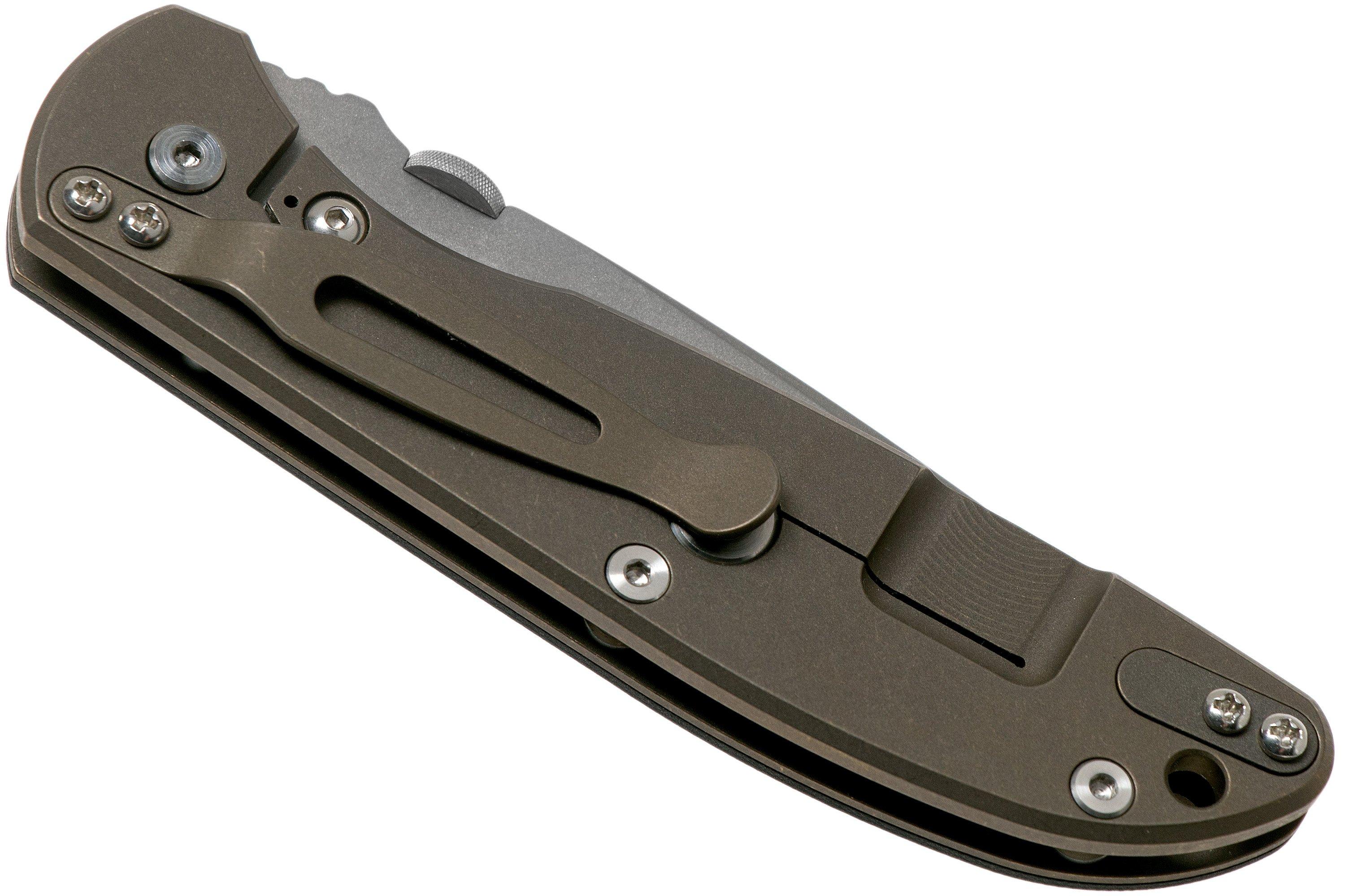 Rick Hinderer FireTac Recurve Battle Bronze, Black G10 coltello da ...