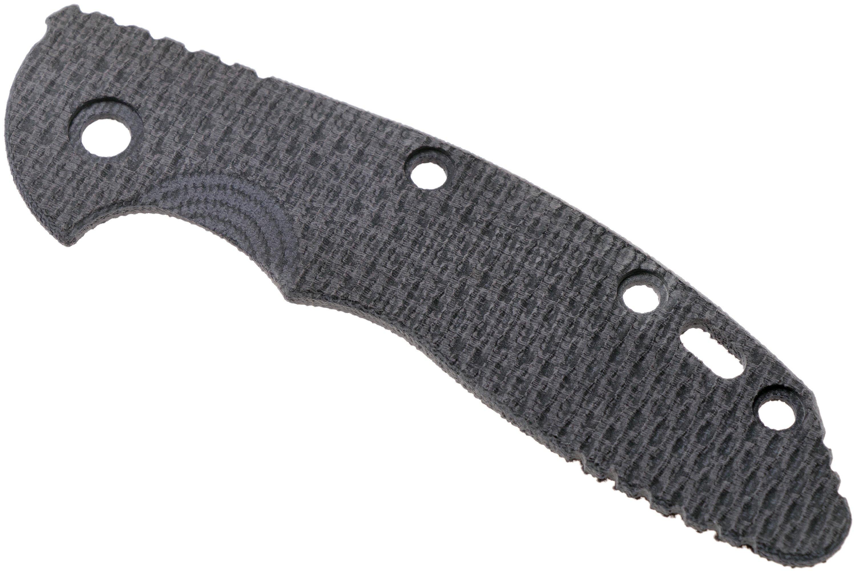 Rick Hinderer XM-18 3,5” scale Textured Black Micarta | Advantageously ...