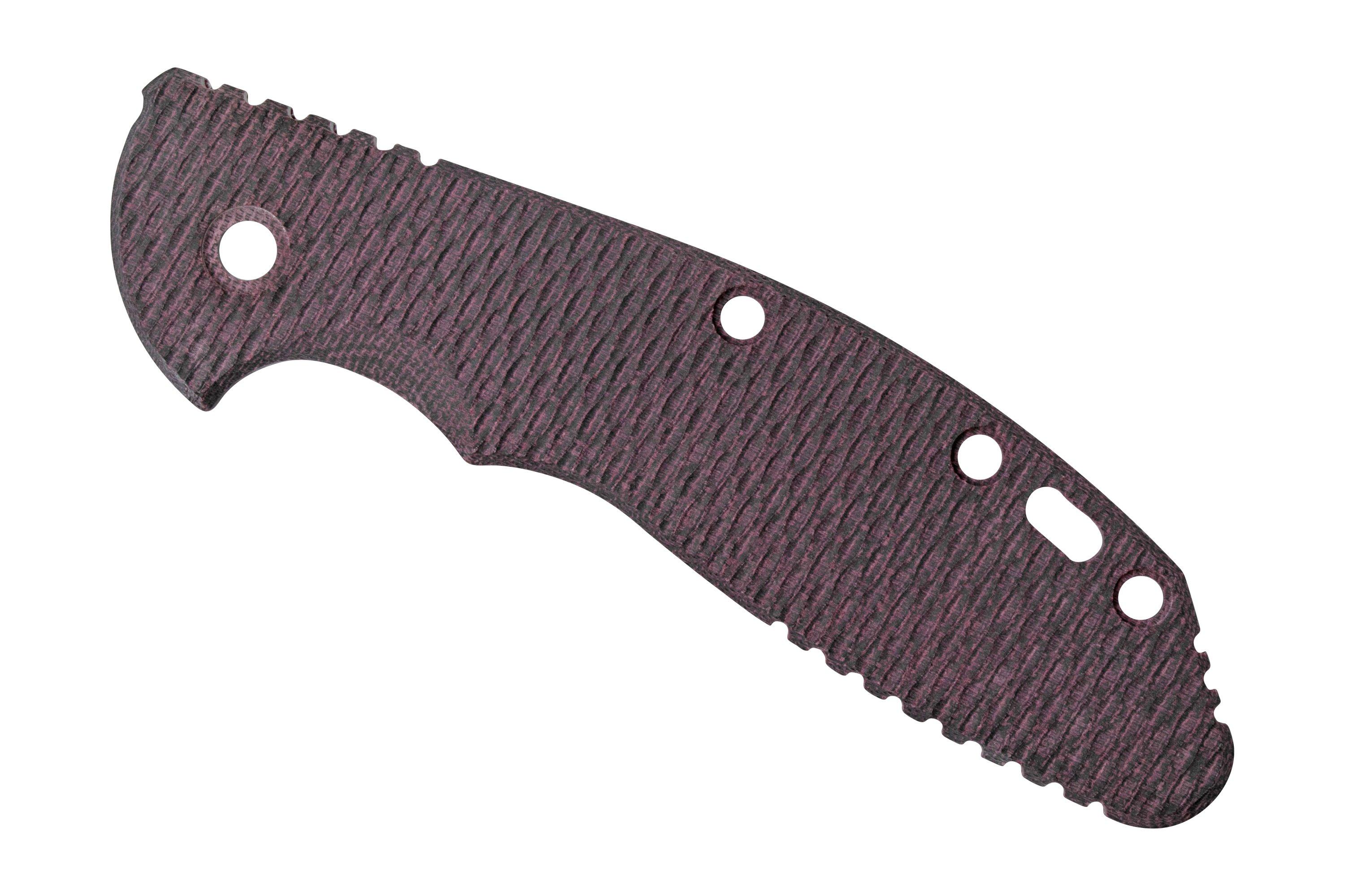 Rick Hinderer XM24 scale, Textured Burgundy Canvas Micarta ...